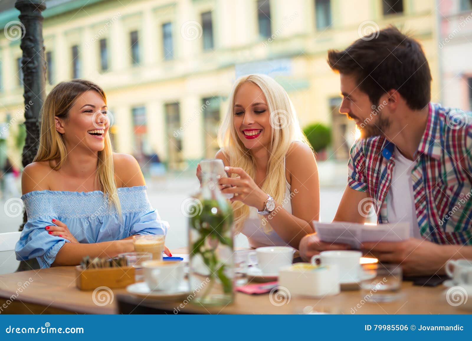 Group of Young People in Cafe Stock Photo - Image of restaurant, cafe ...