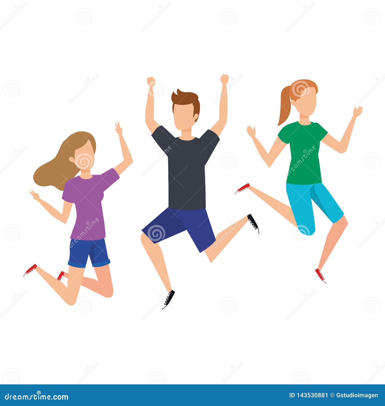 Group of Young People Celebrating Stock Vector - Illustration of ...