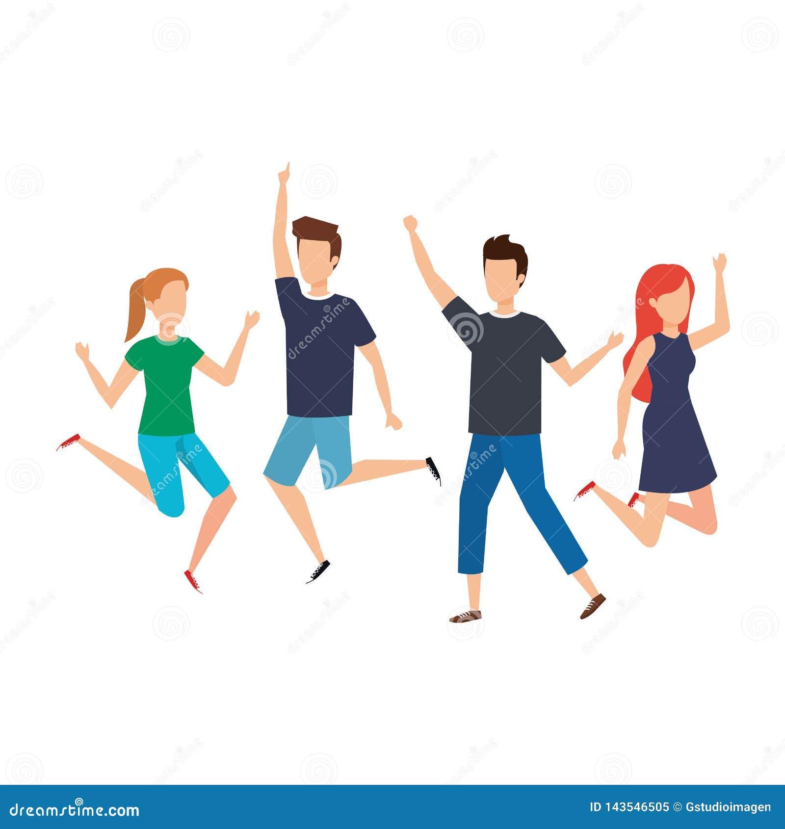 Group of Young People Celebrating Stock Vector - Illustration of party ...