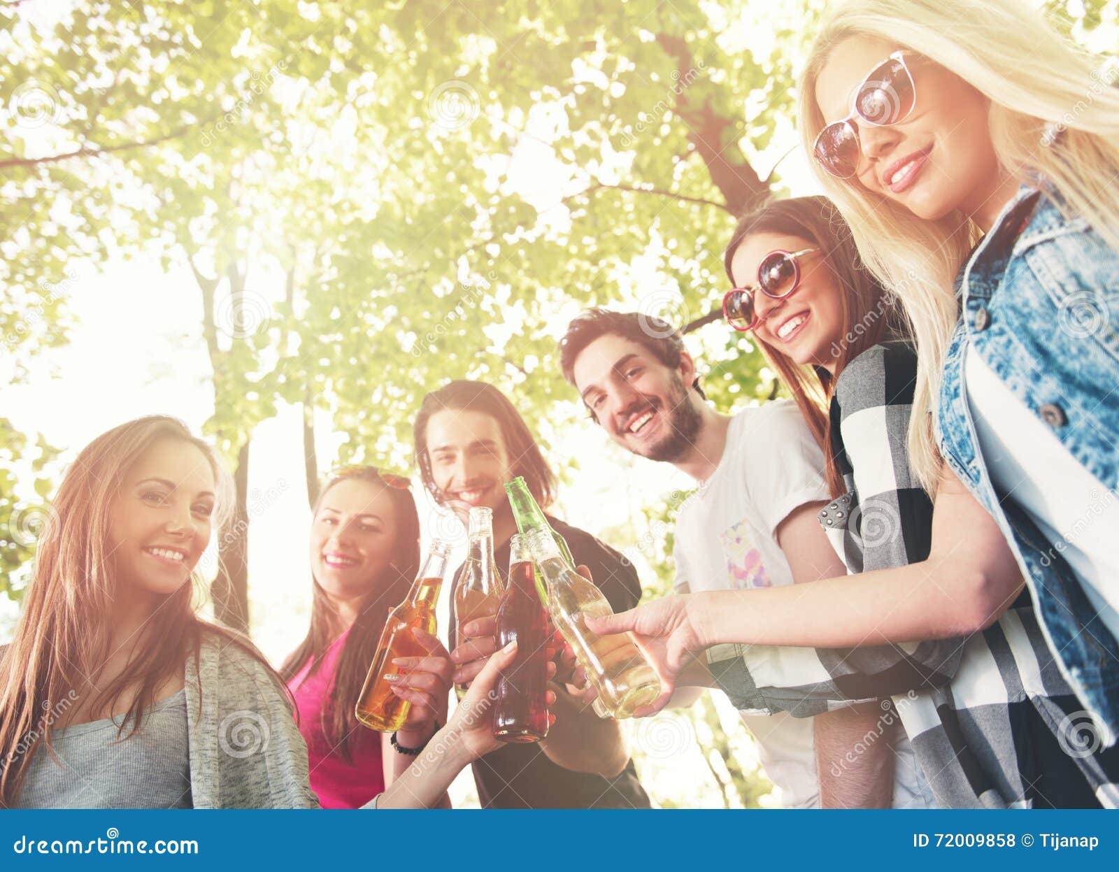 Group of Young People Cheering, Having Fun Stock Photo - Image of ...