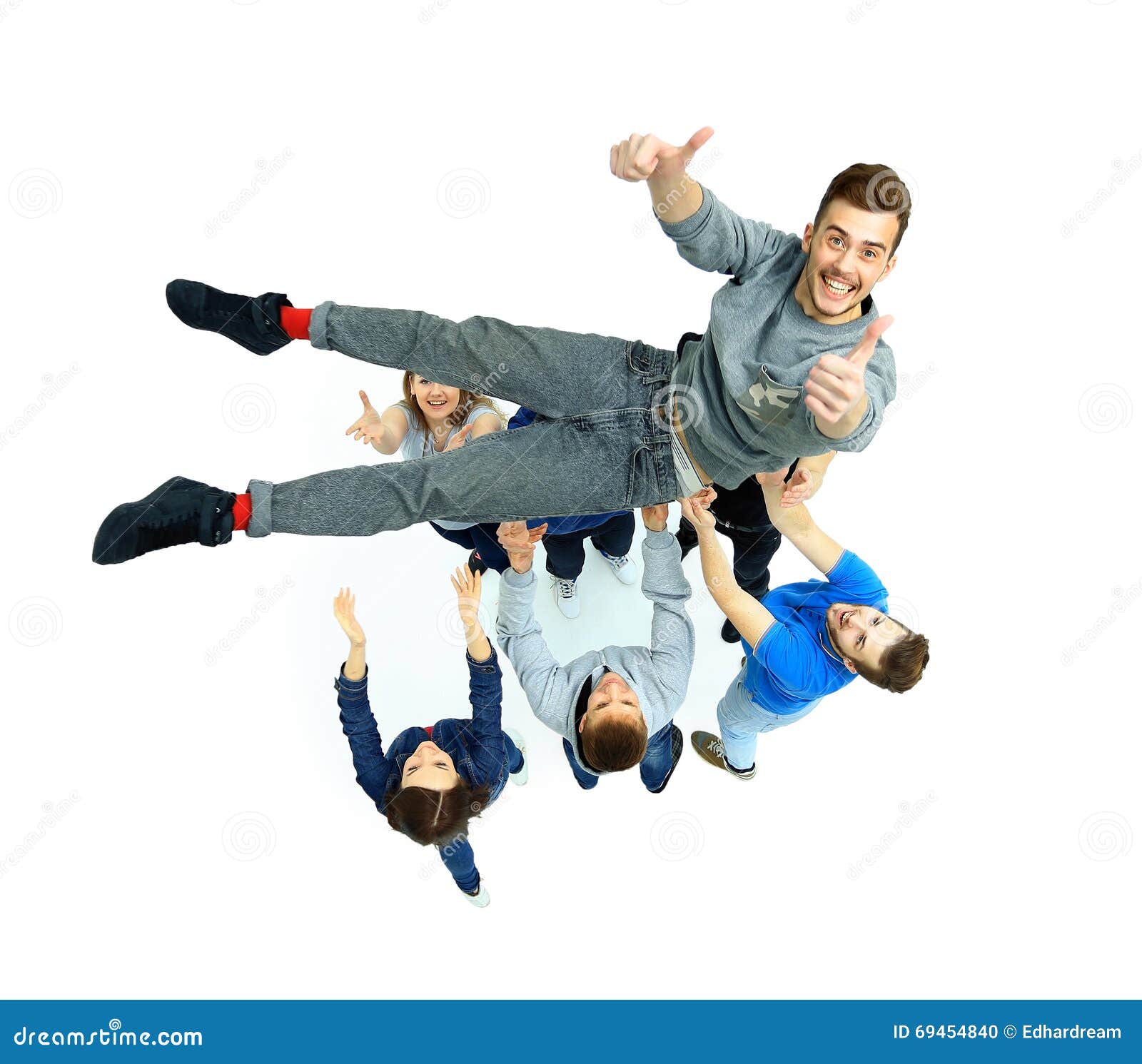 Group of Young People Congratulating Stock Photo - Image of energetic ...