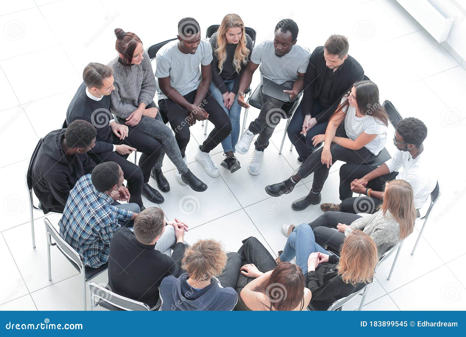 Group of Young People Discussing Their Problems at a Network Seminar ...