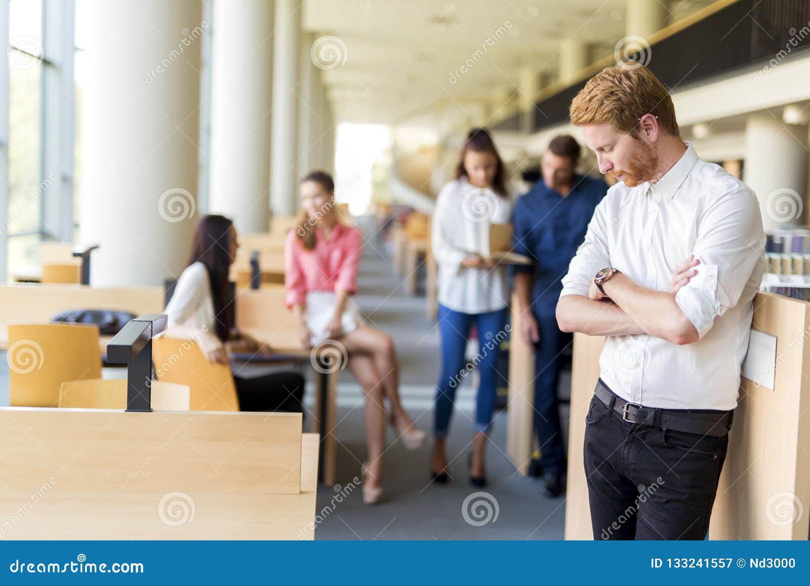 Group of Young People Educating Themselves in a Library Stock Image ...