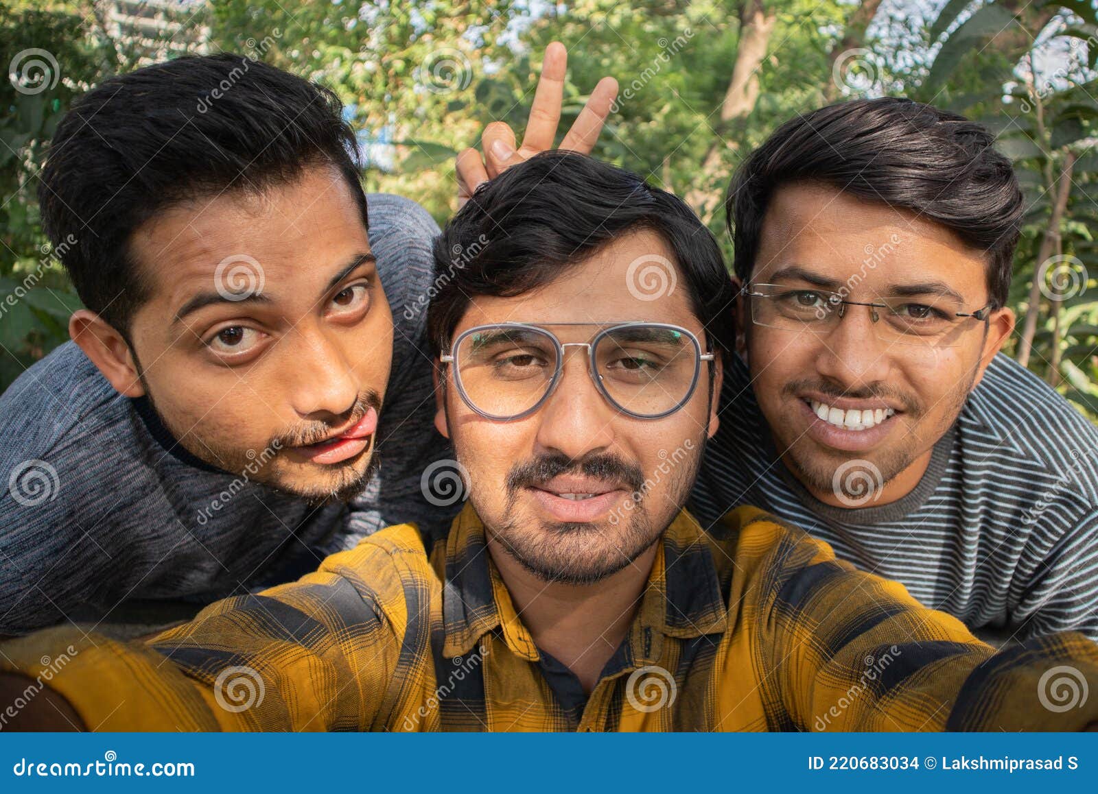 Group of Young People Grimacing in Front of the Camera - Young Happy ...