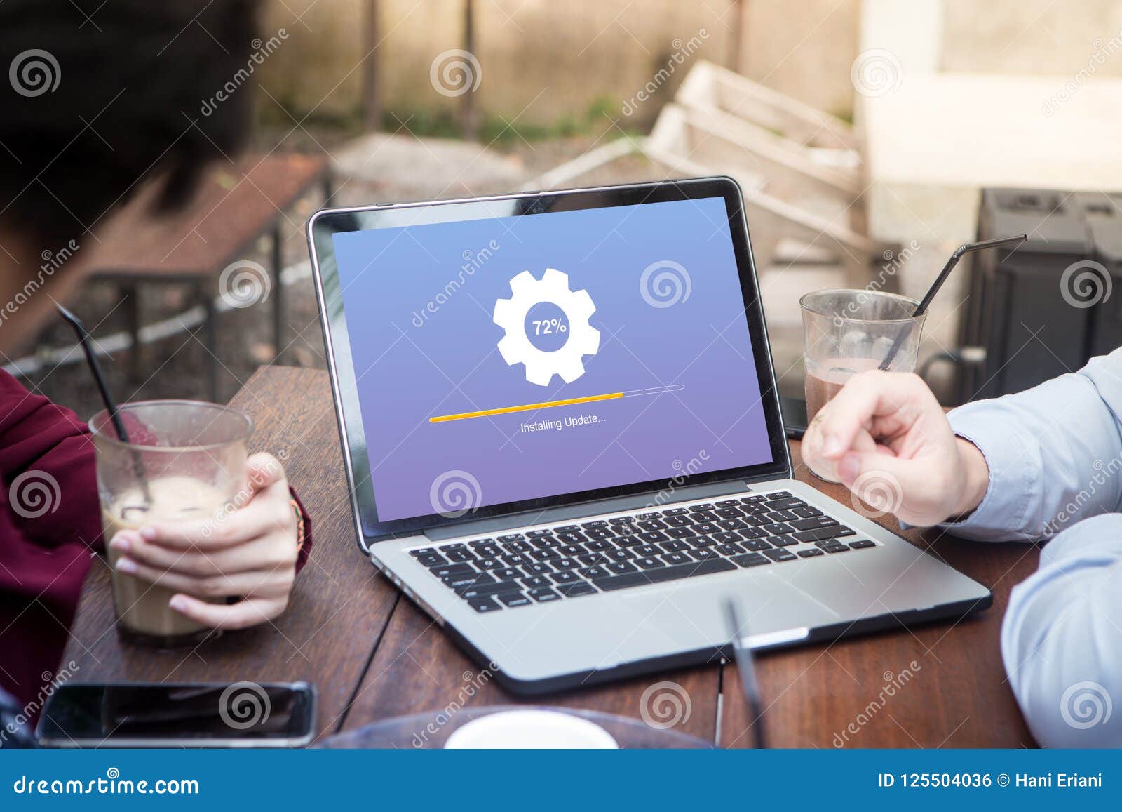Installing Update Process With Gearbox Percentage Progress And Loading ...