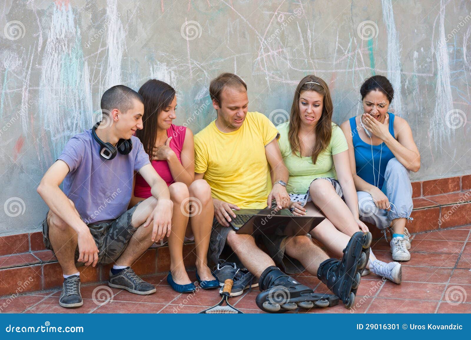 Group of Young People Having Fun Stock Image - Image of expressive ...