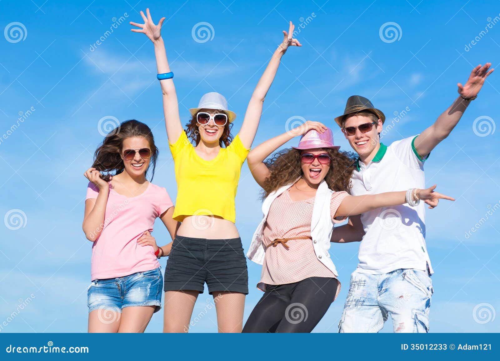 Group of Young People Having Fun Stock Image - Image of music, company ...