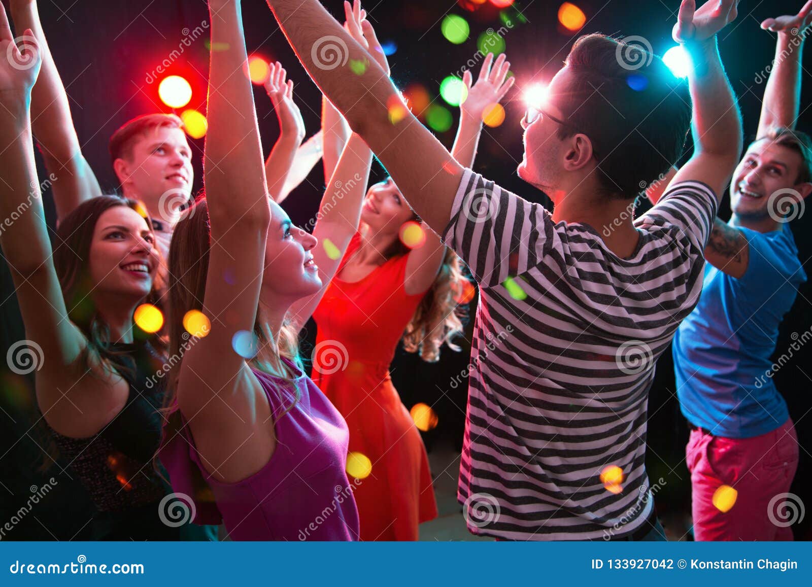 Group of Young People Having Fun Dancing at Party Stock Photo - Image ...