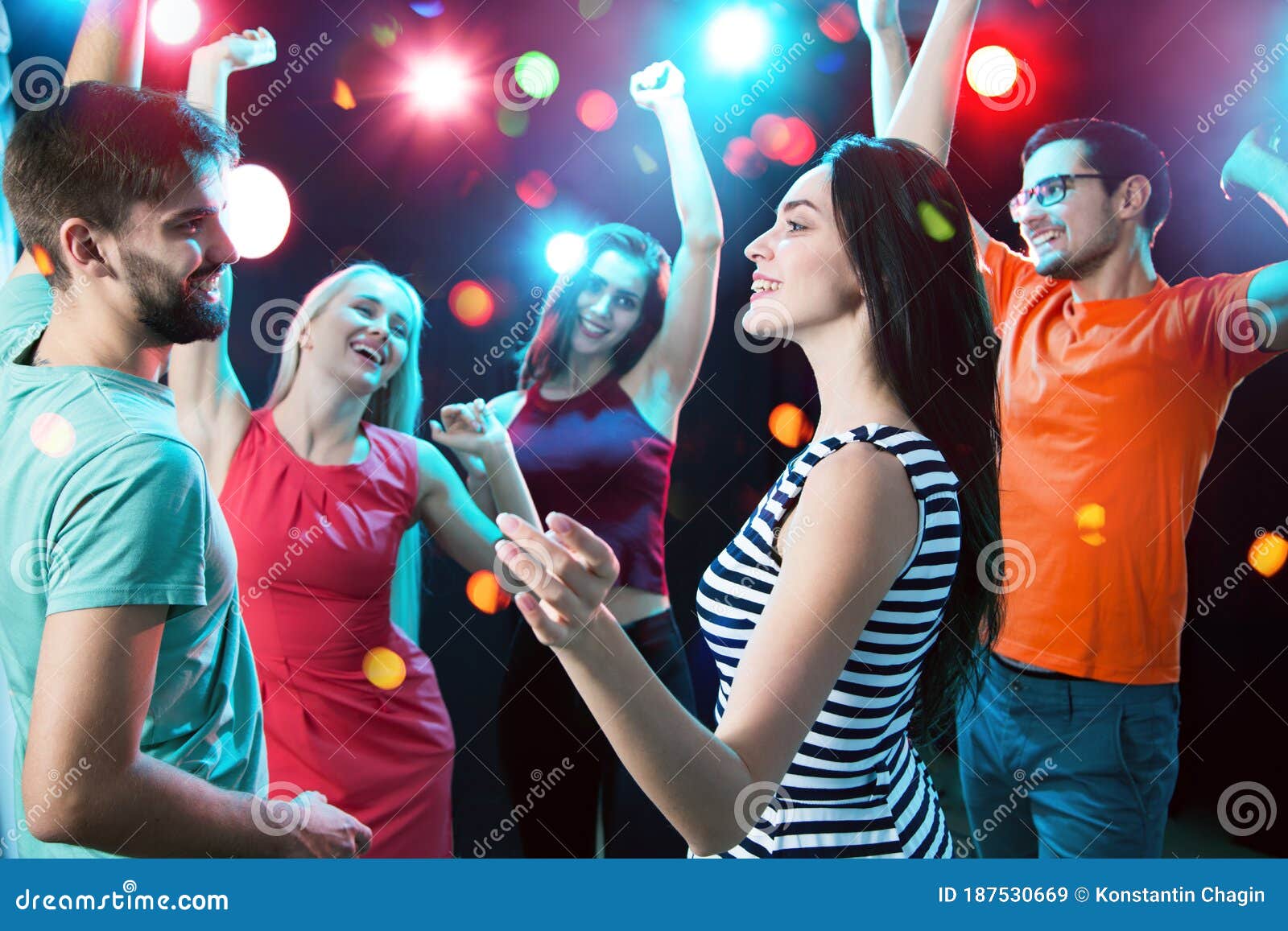 Group of Young People Having Fun Dancing at Party Stock Image - Image ...