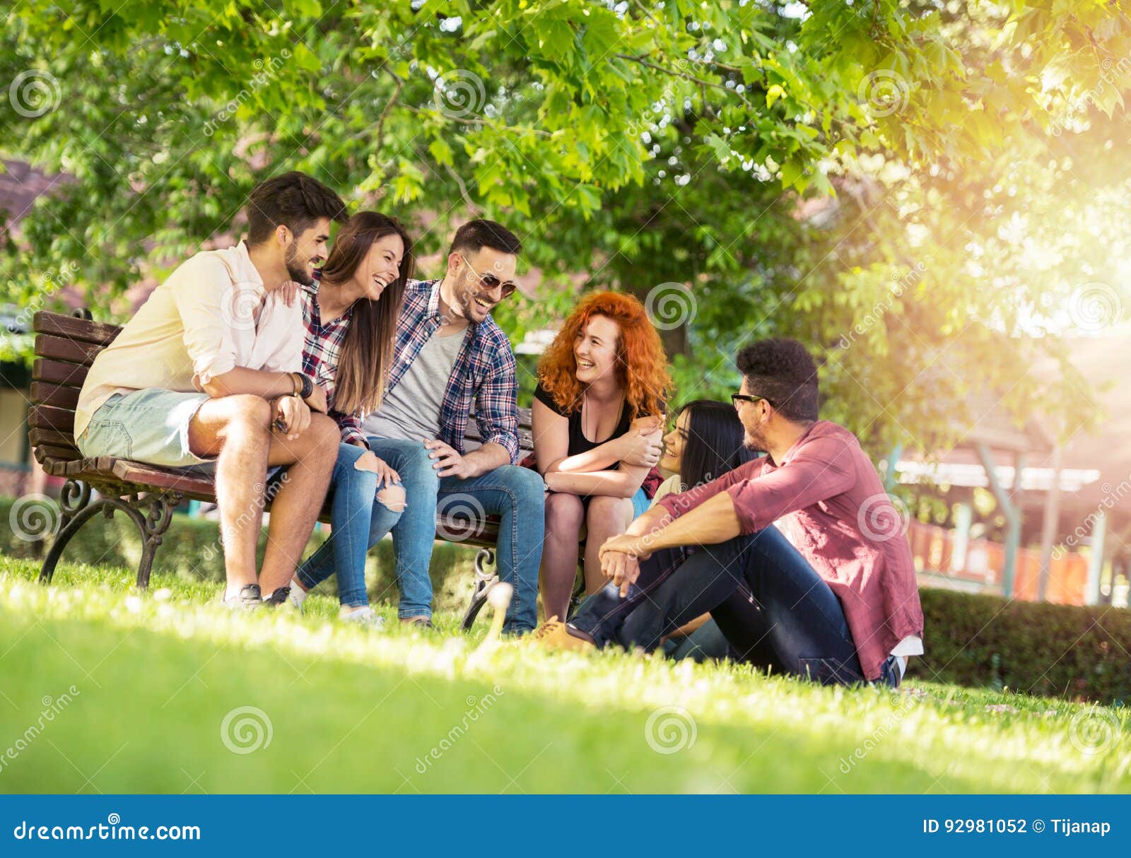 Group of Young People Having Fun Outdoors Stock Photo - Image of energy ...