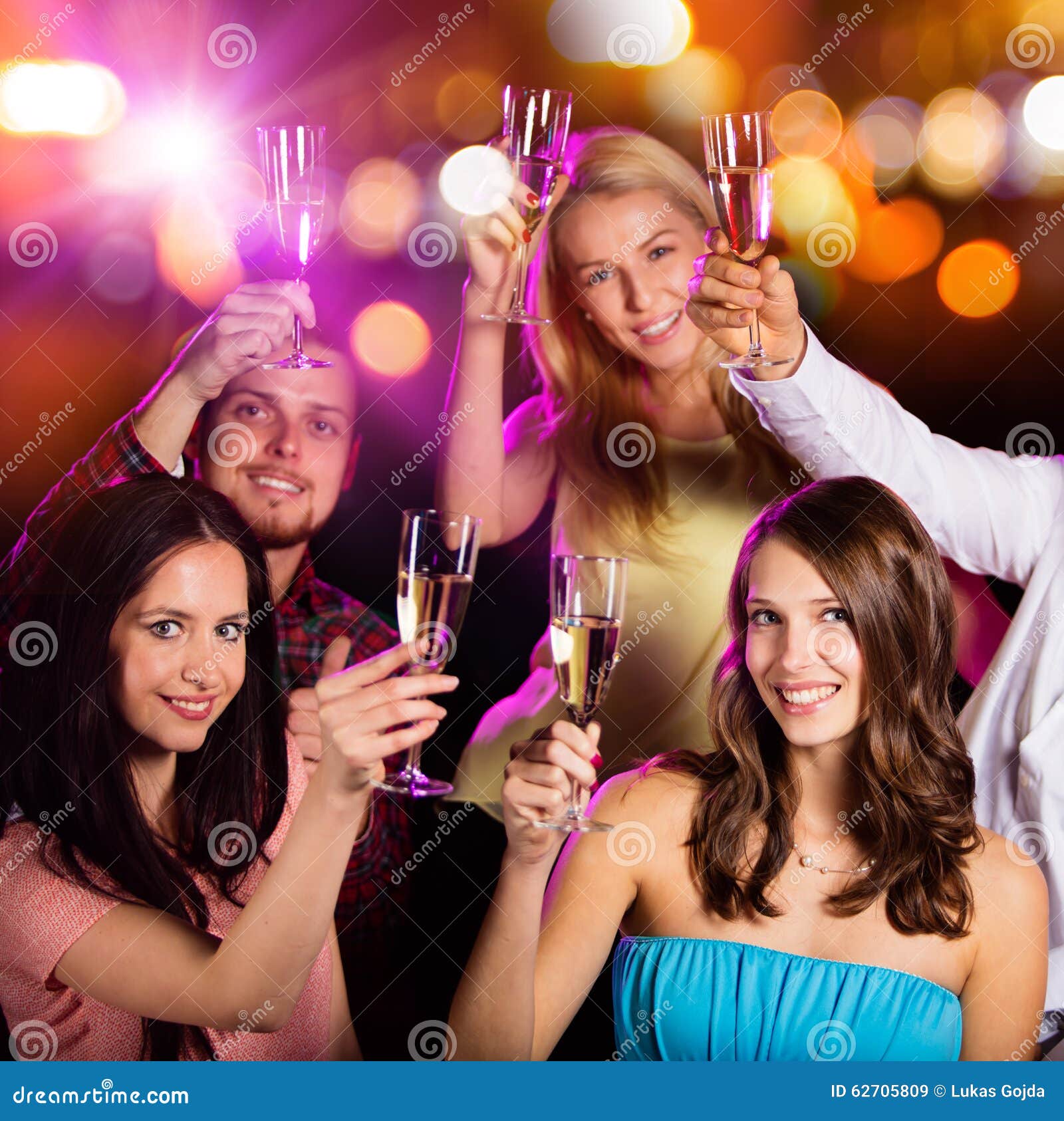 Group of Young People Having Party Celebration. Stock Image - Image of ...