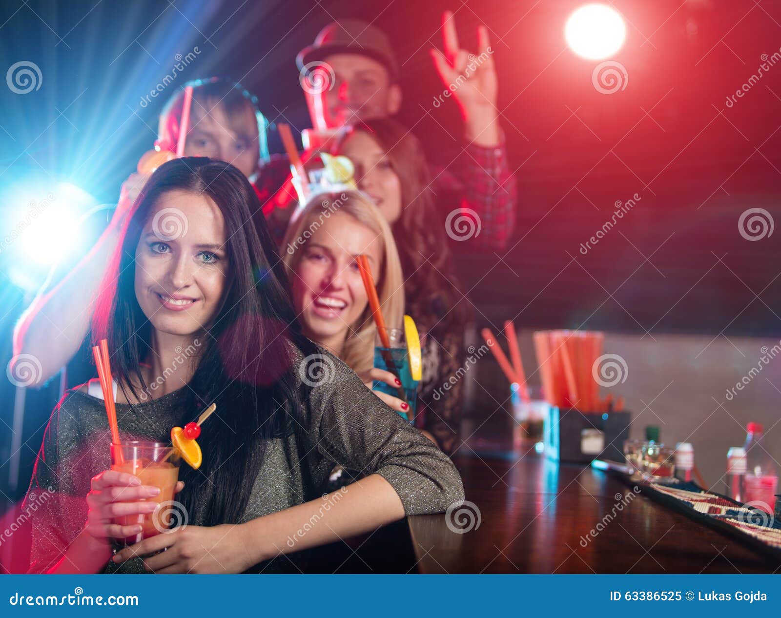 Group of Young People Having Party Celebration. Stock Image - Image of ...