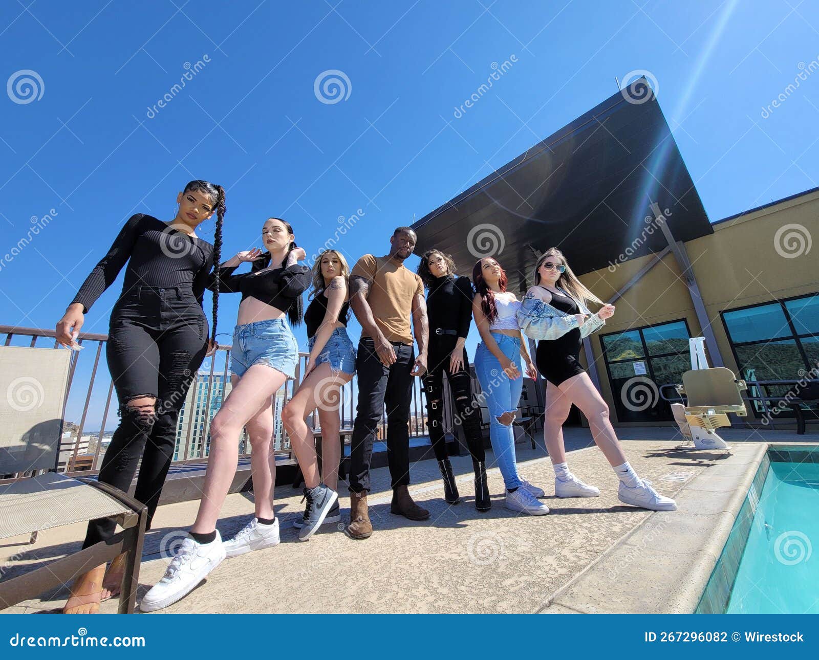 Group of Young People Having a Pool Party Editorial Photography - Image ...