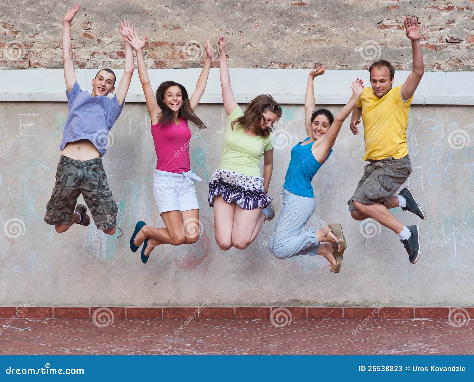 Group of Young People Jumping Stock Image - Image of sport, freeze ...