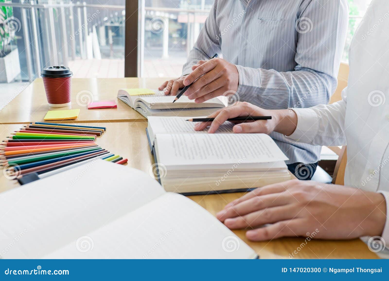 Group of Young People Learning Studying New Lesson To Knowledge in ...