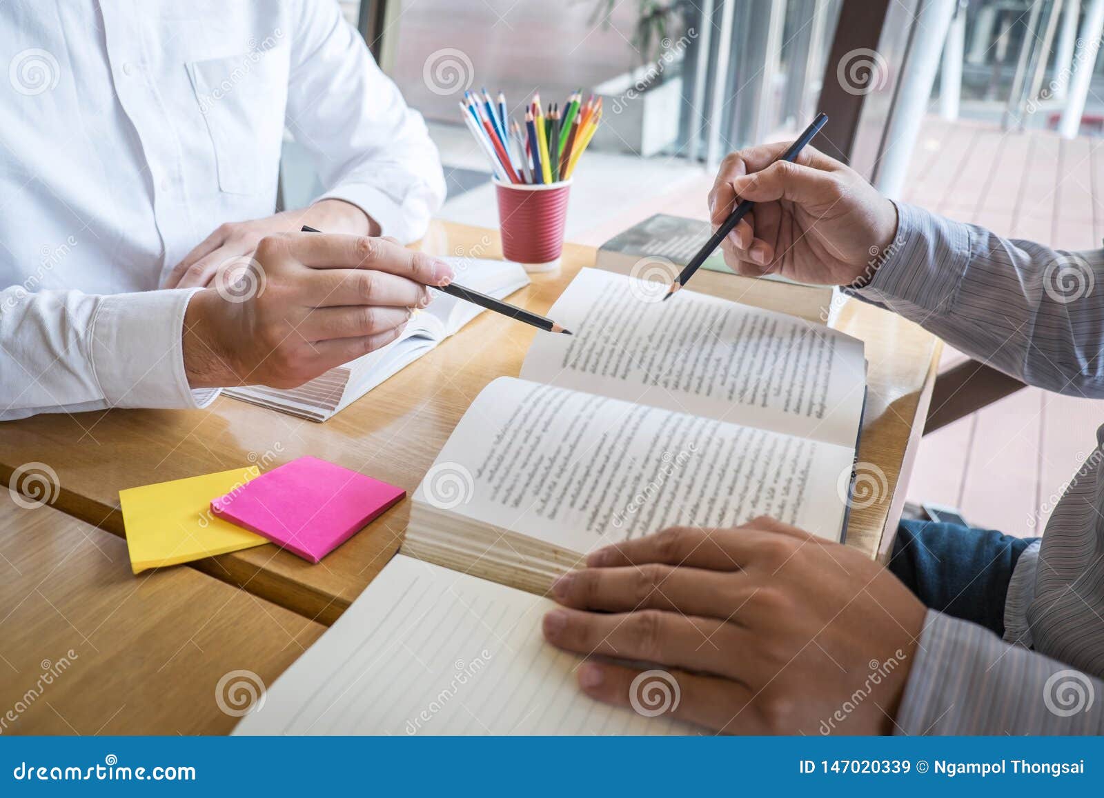 Group of Young People Learning Studying New Lesson To Knowledge in ...
