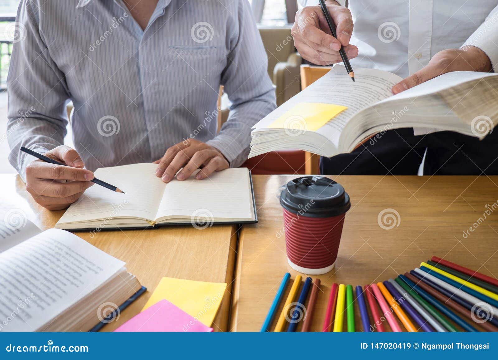 Group of Young People Learning Studying New Lesson To Knowledge in ...