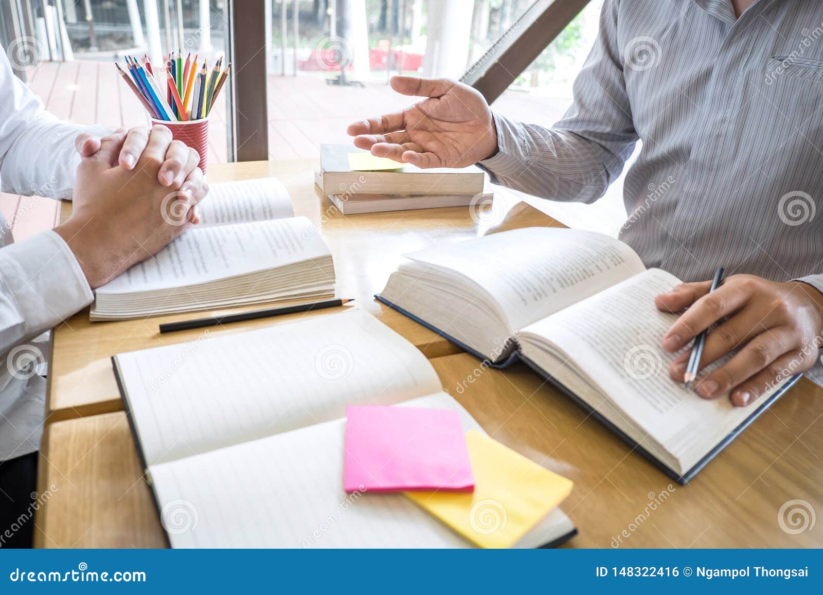 Group of Young People Learning Studying New Lesson To Knowledge in ...