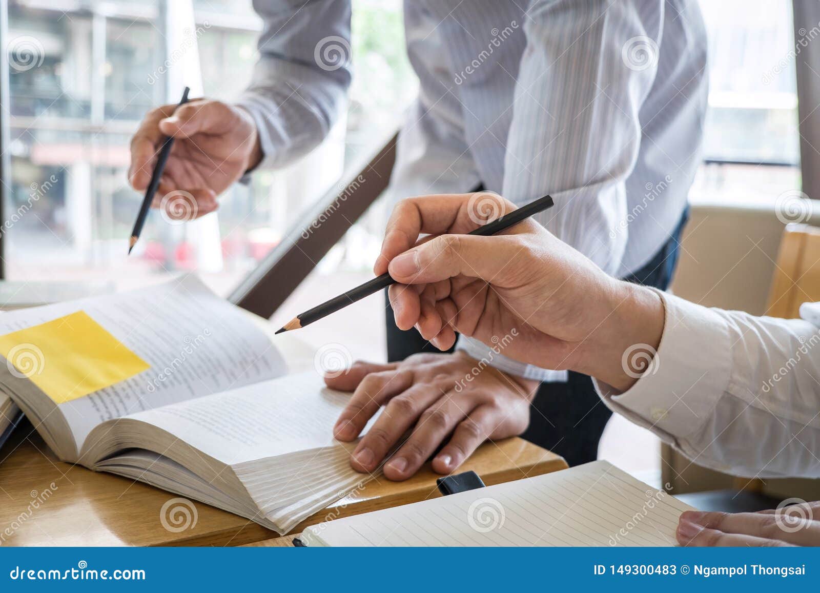 Group of Young People Learning Studying New Lesson To Knowledge in ...