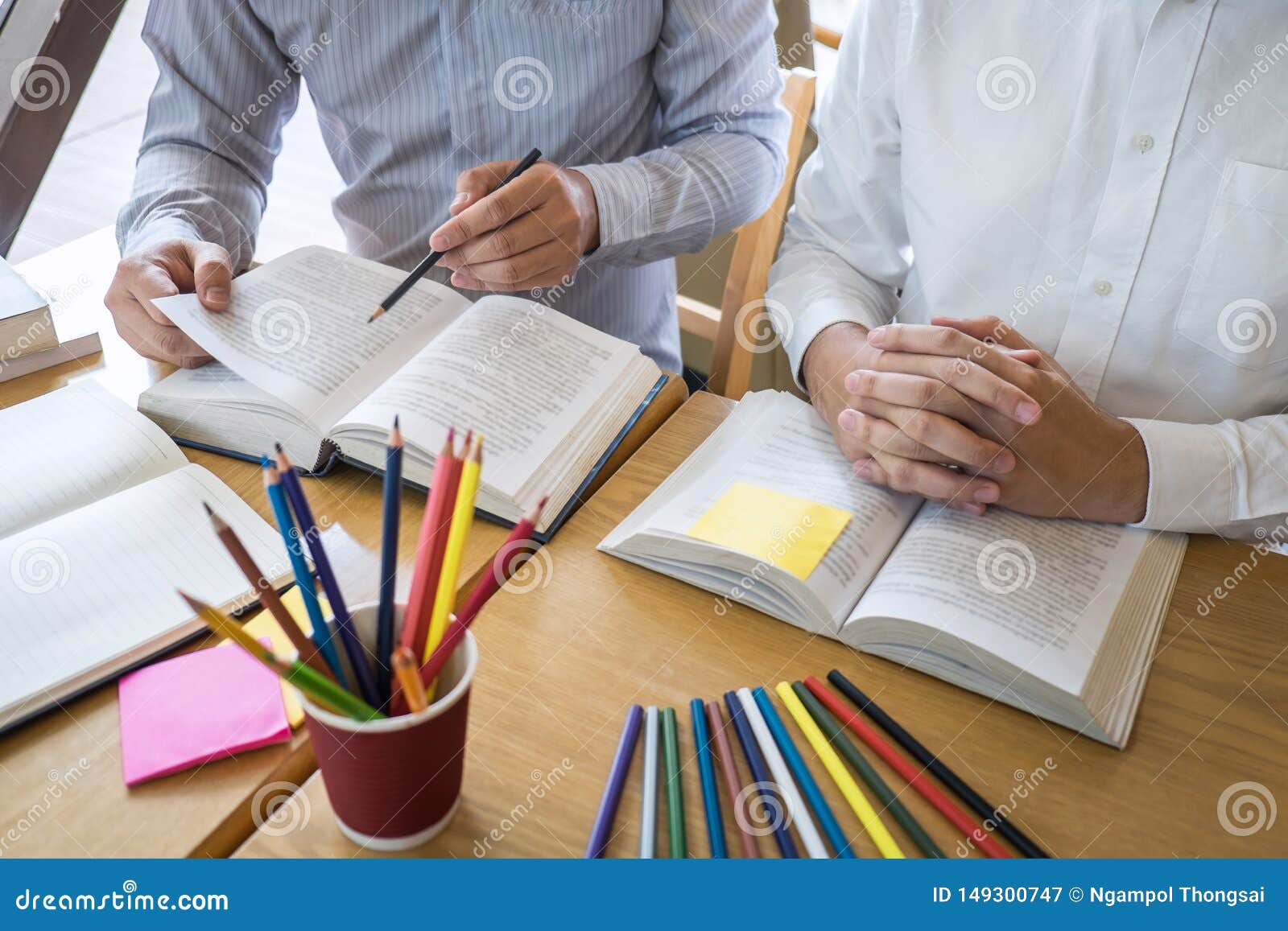 Group of Young People Learning Studying New Lesson To Knowledge in ...
