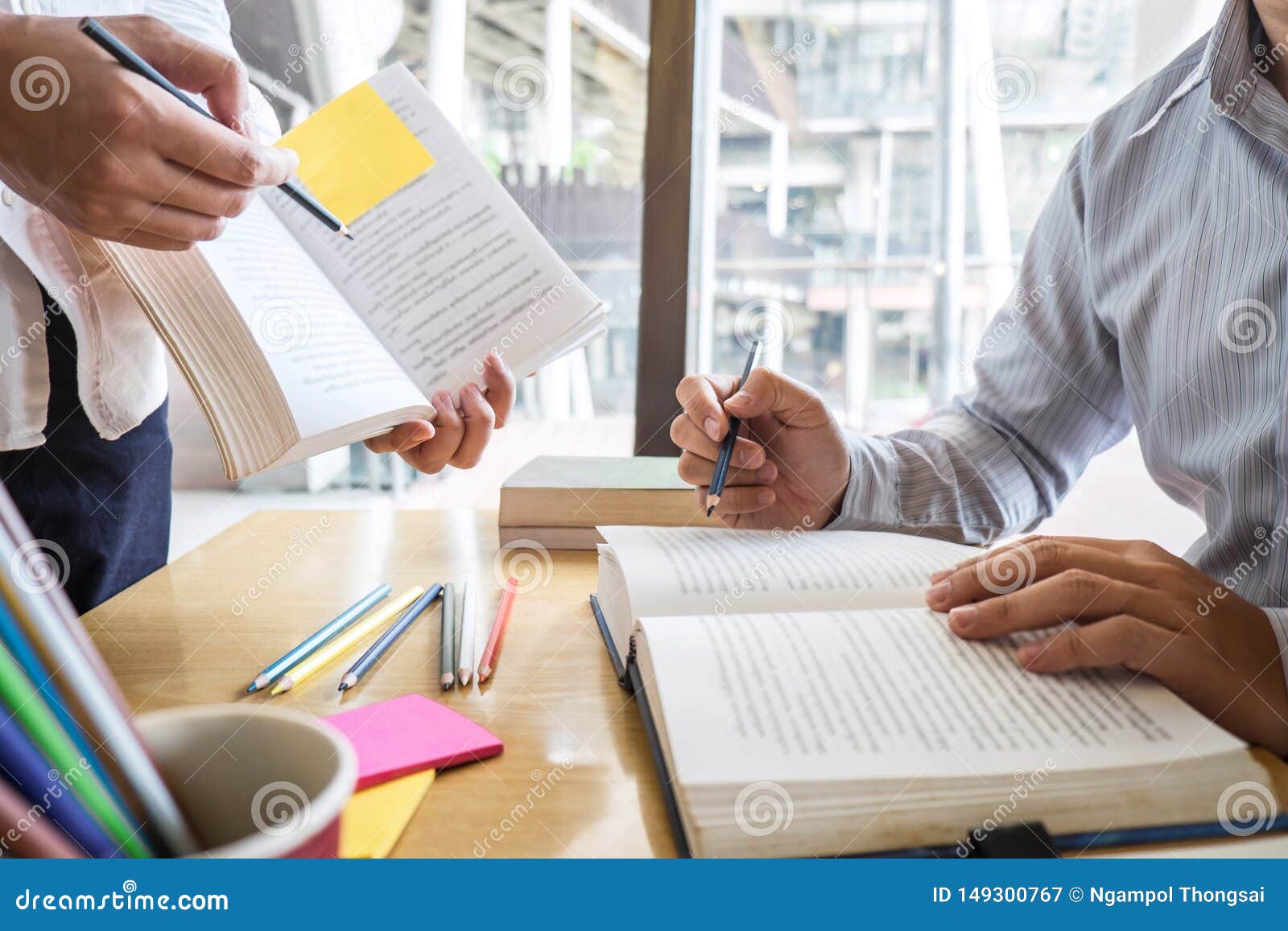 Group of Young People Learning Studying New Lesson To Knowledge in ...