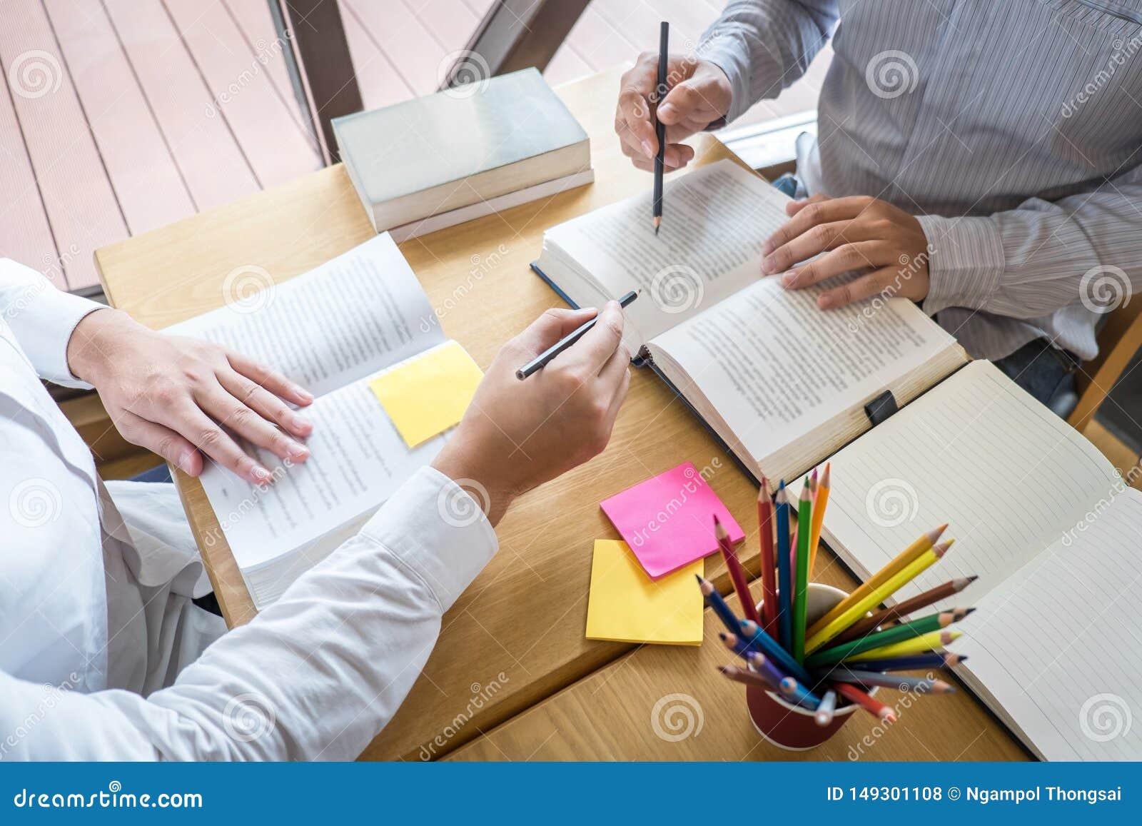 Group of Young People Learning Studying New Lesson To Knowledge in ...