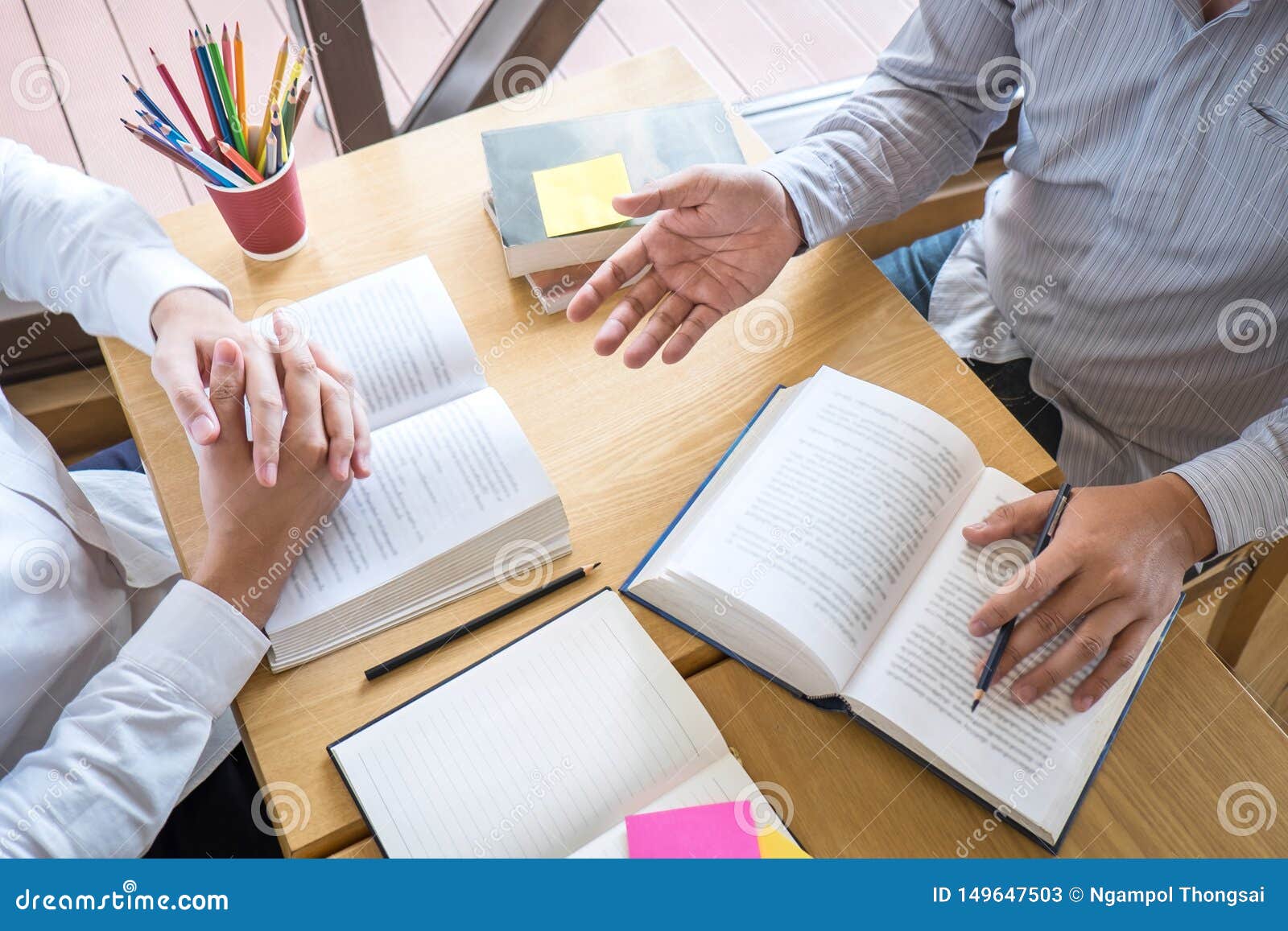 Group of Young People Learning Studying New Lesson To Knowledge in ...