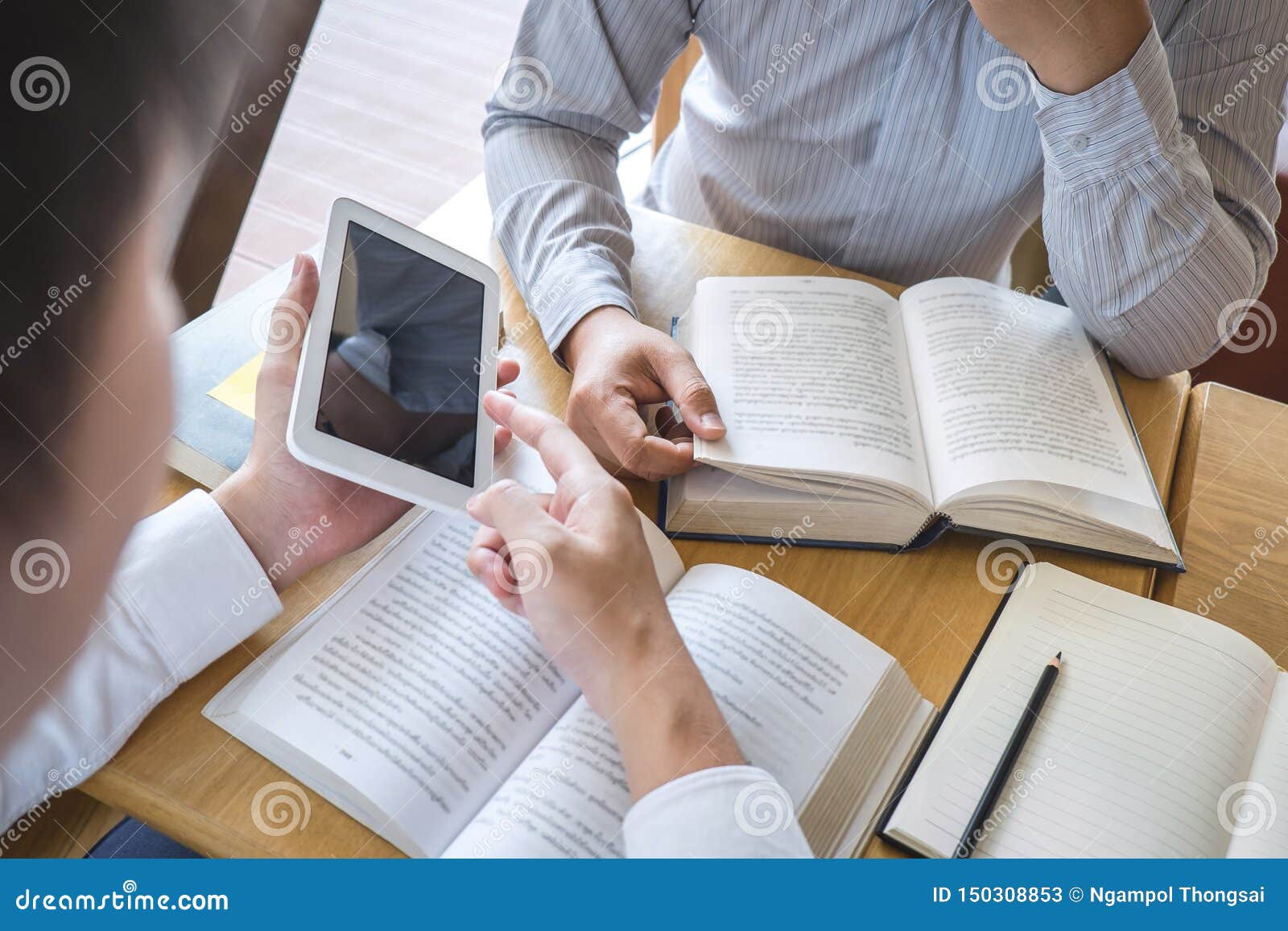 Group of Young People Learning Studying New Lesson To Knowledge in ...