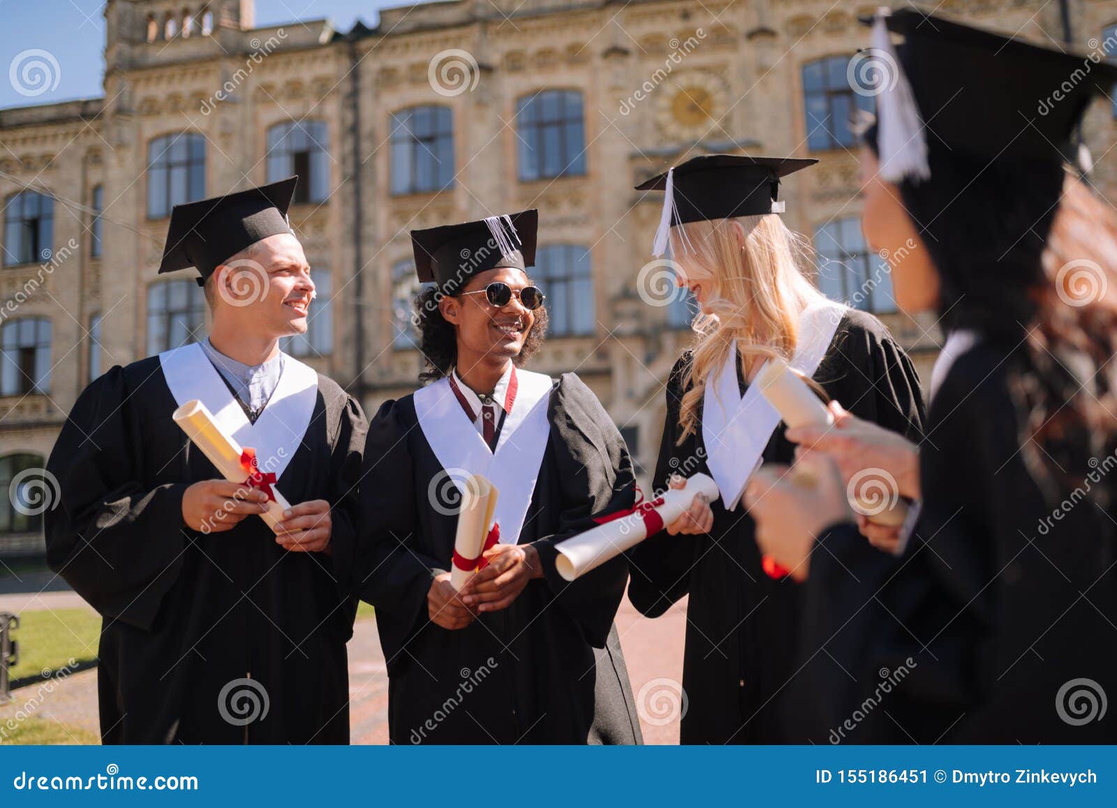 Group of Young People Obtaining the Masters Degree. Stock Image - Image ...