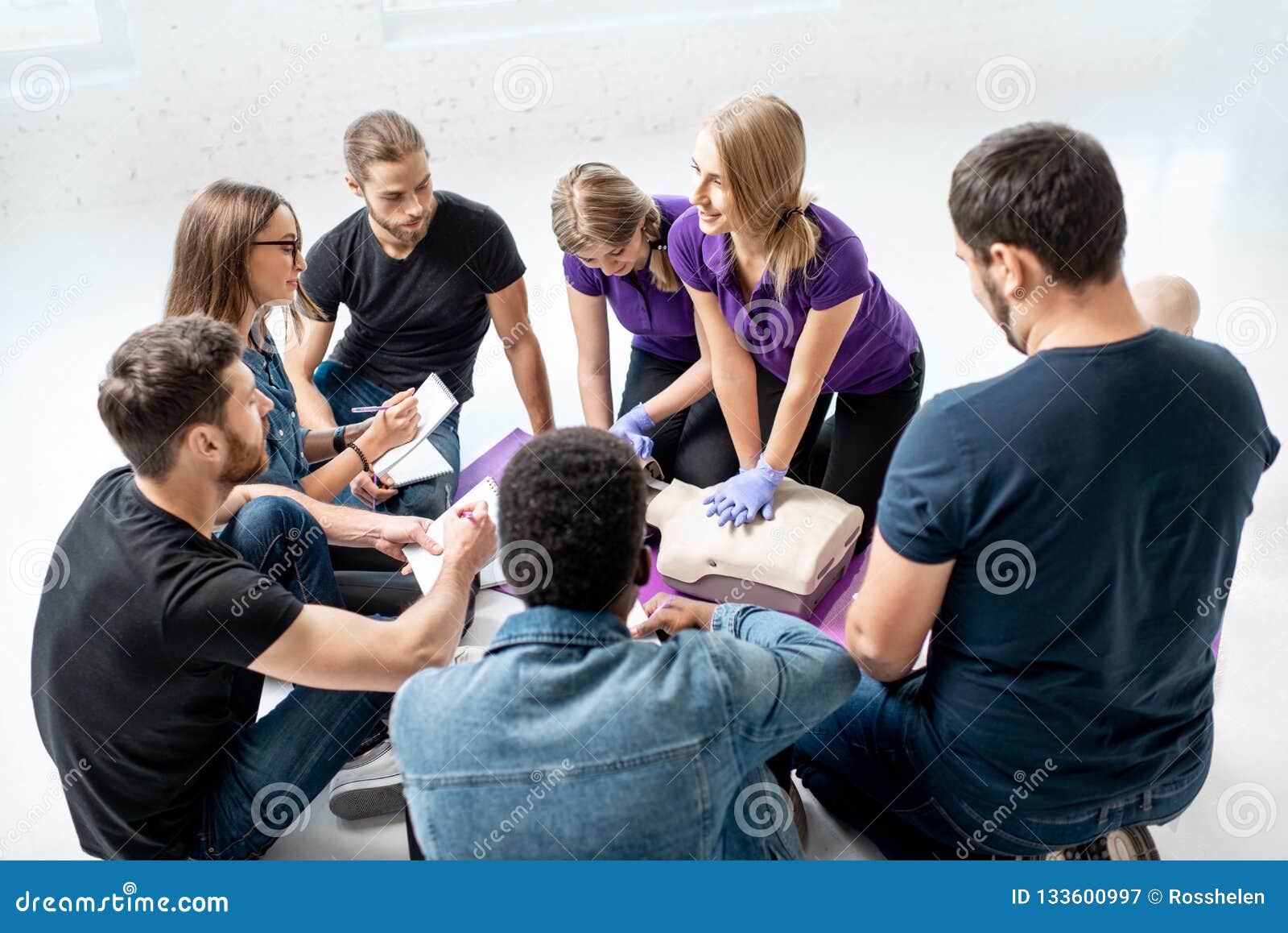 Group of Young People during the Medical First Aid Courses Indoors ...
