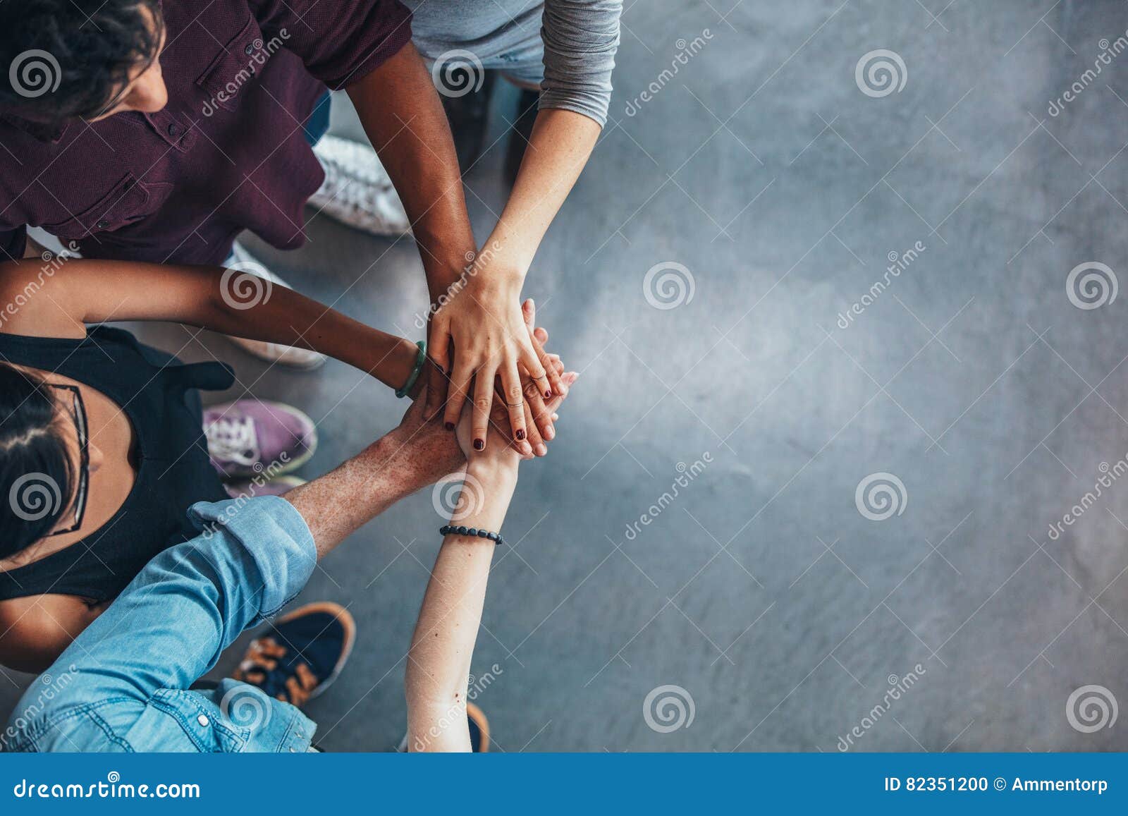 Group of Young People Stacking Their Hands Stock Photo - Image of ...
