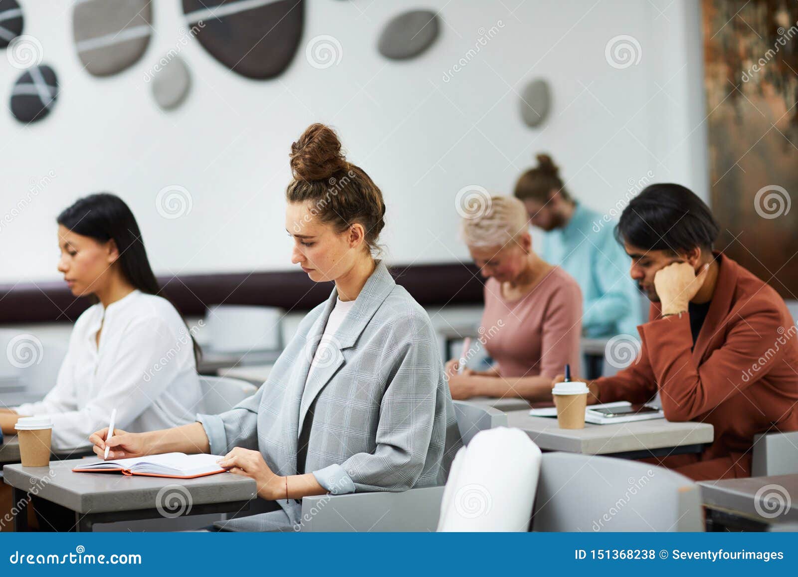 Group of Young People Studying in Class Stock Photo - Image of seminar ...