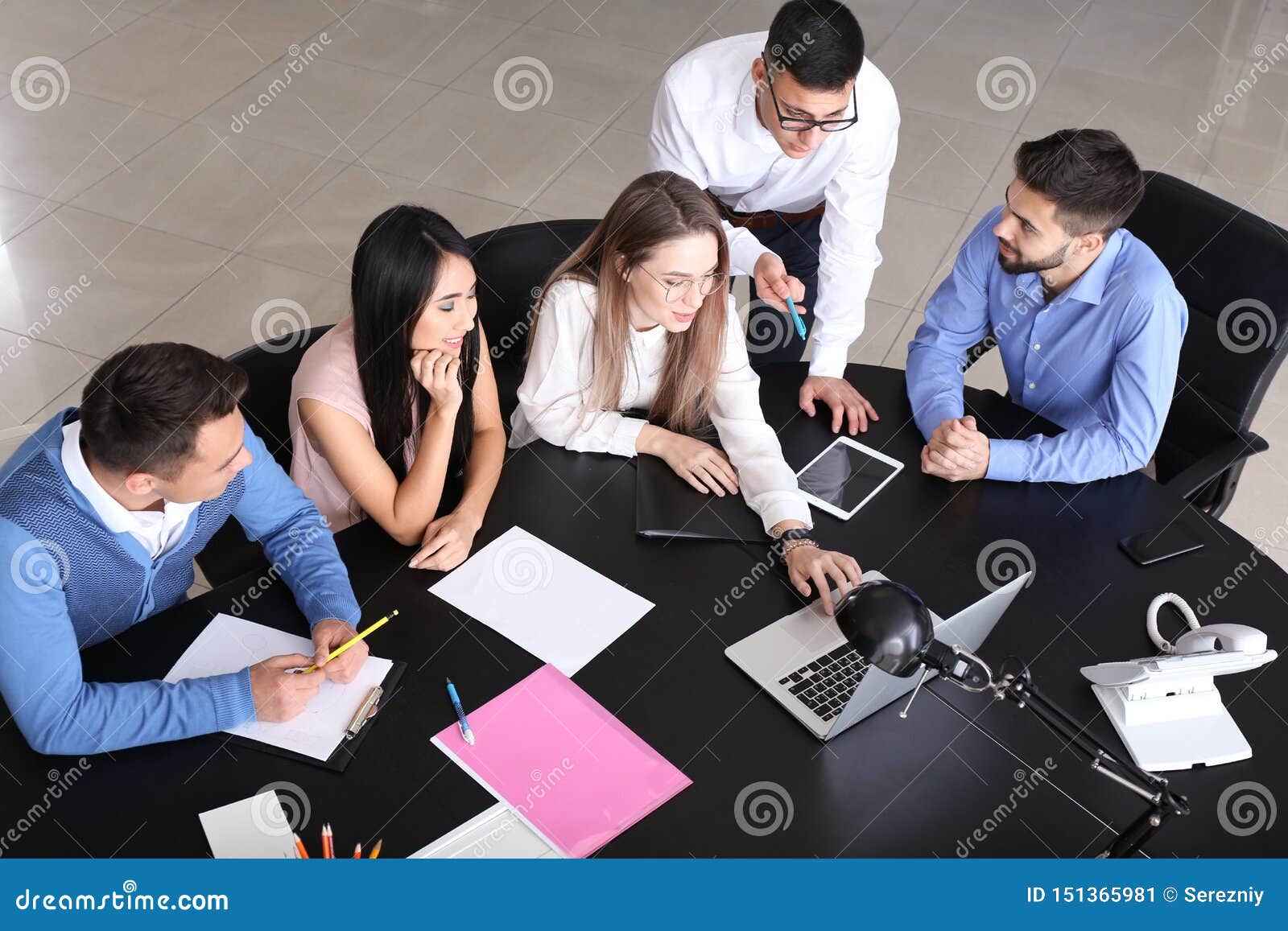Group of Young People Studying at the University Stock Image - Image of ...