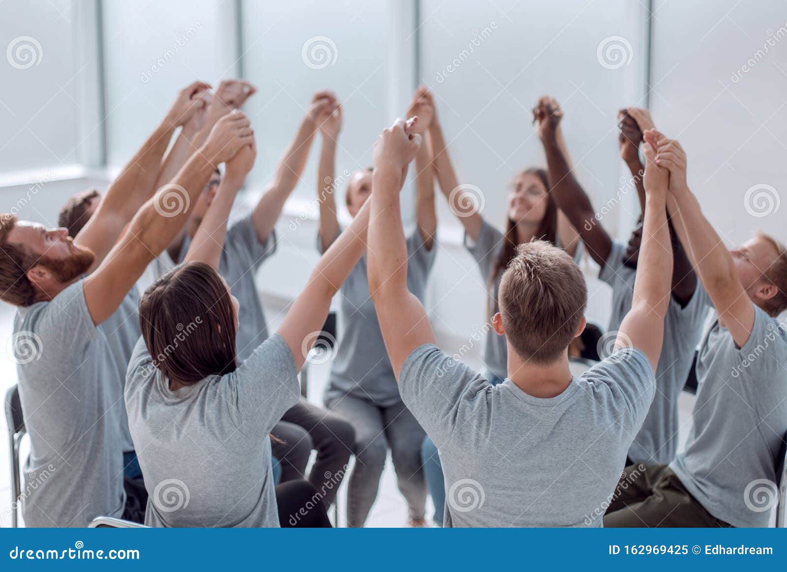 Group of Young People in a Teambuilding Class Stock Image - Image of ...