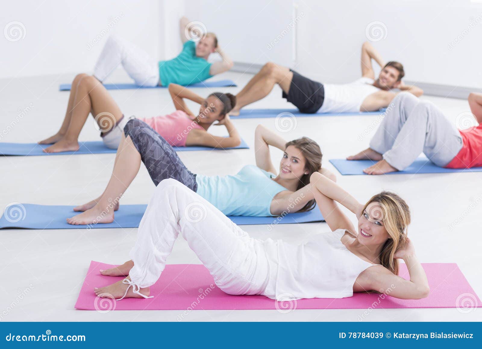 Group of Young People Training Together Stock Image - Image of activity ...