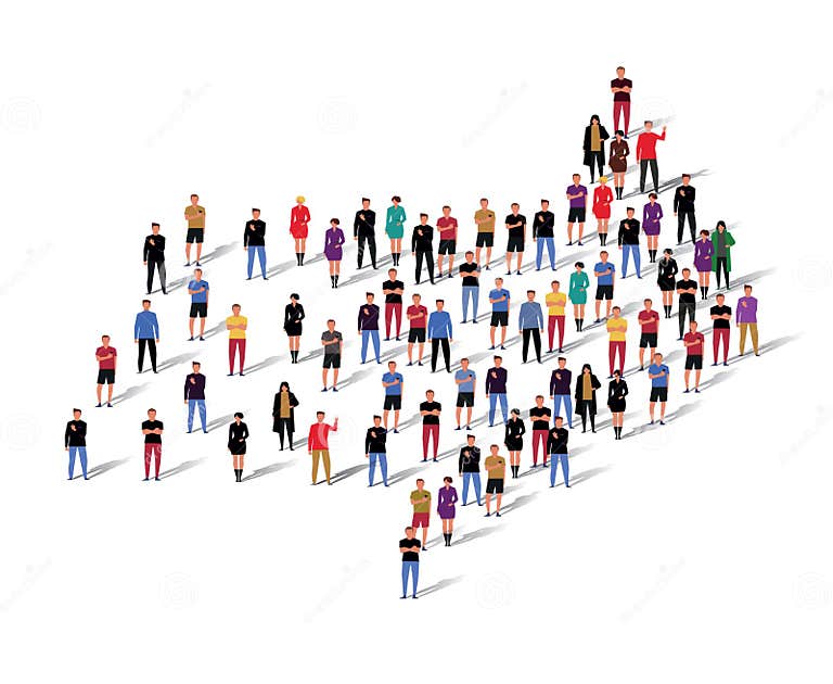 Group of Young People, Vector Graphics Stock Vector - Illustration of ...