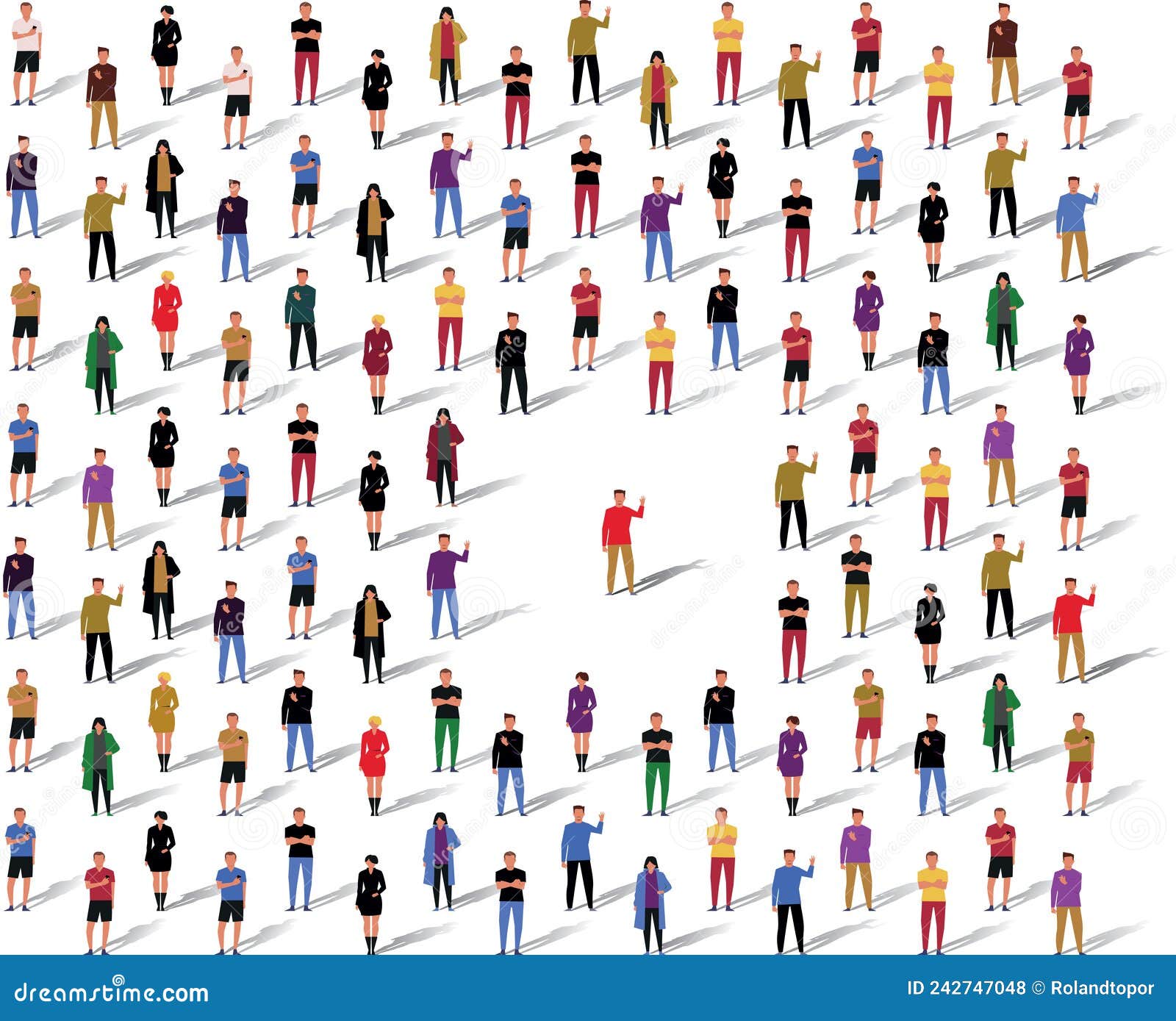 Group of Young People, Vector Graphics Stock Vector - Illustration of ...