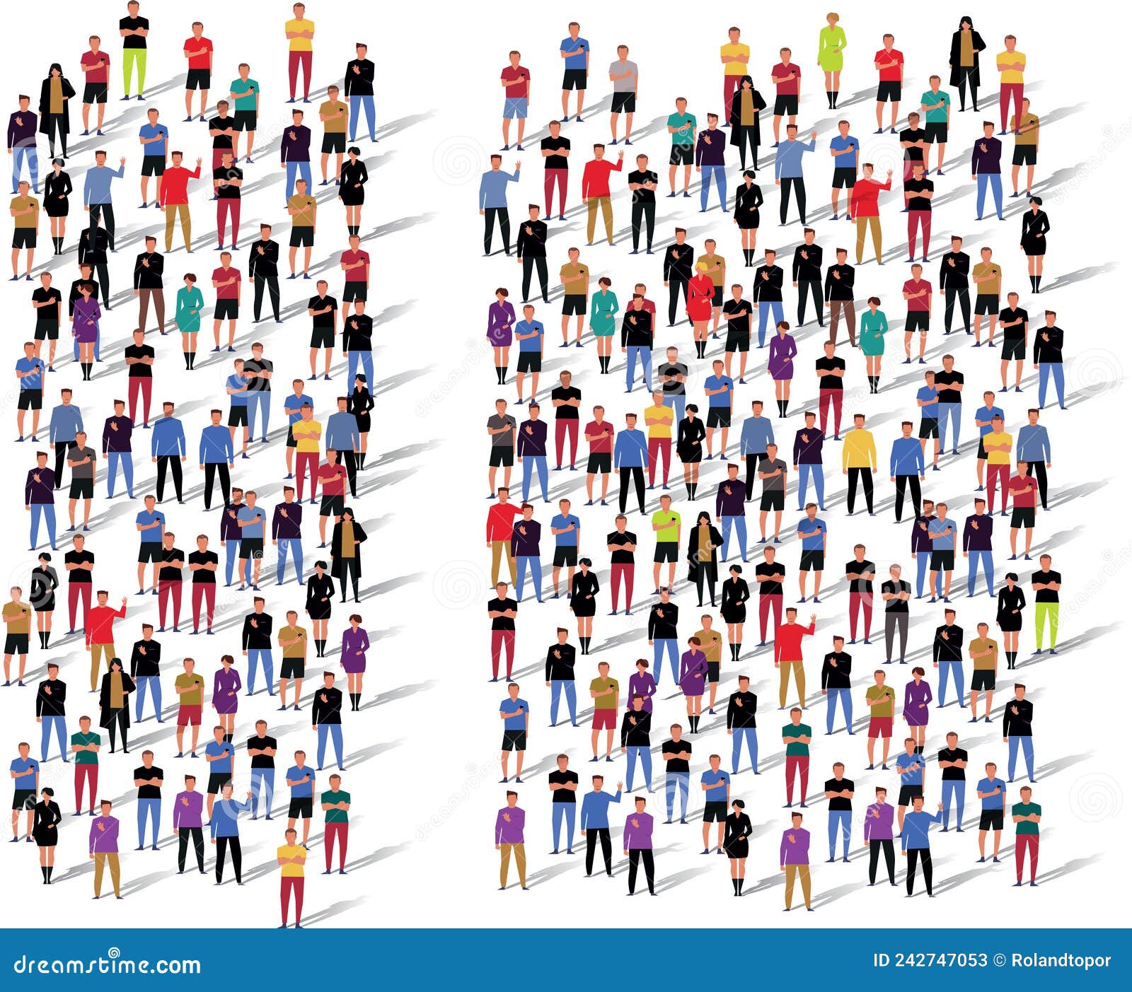 Group of Young People, Vector Graphics Stock Vector - Illustration of ...