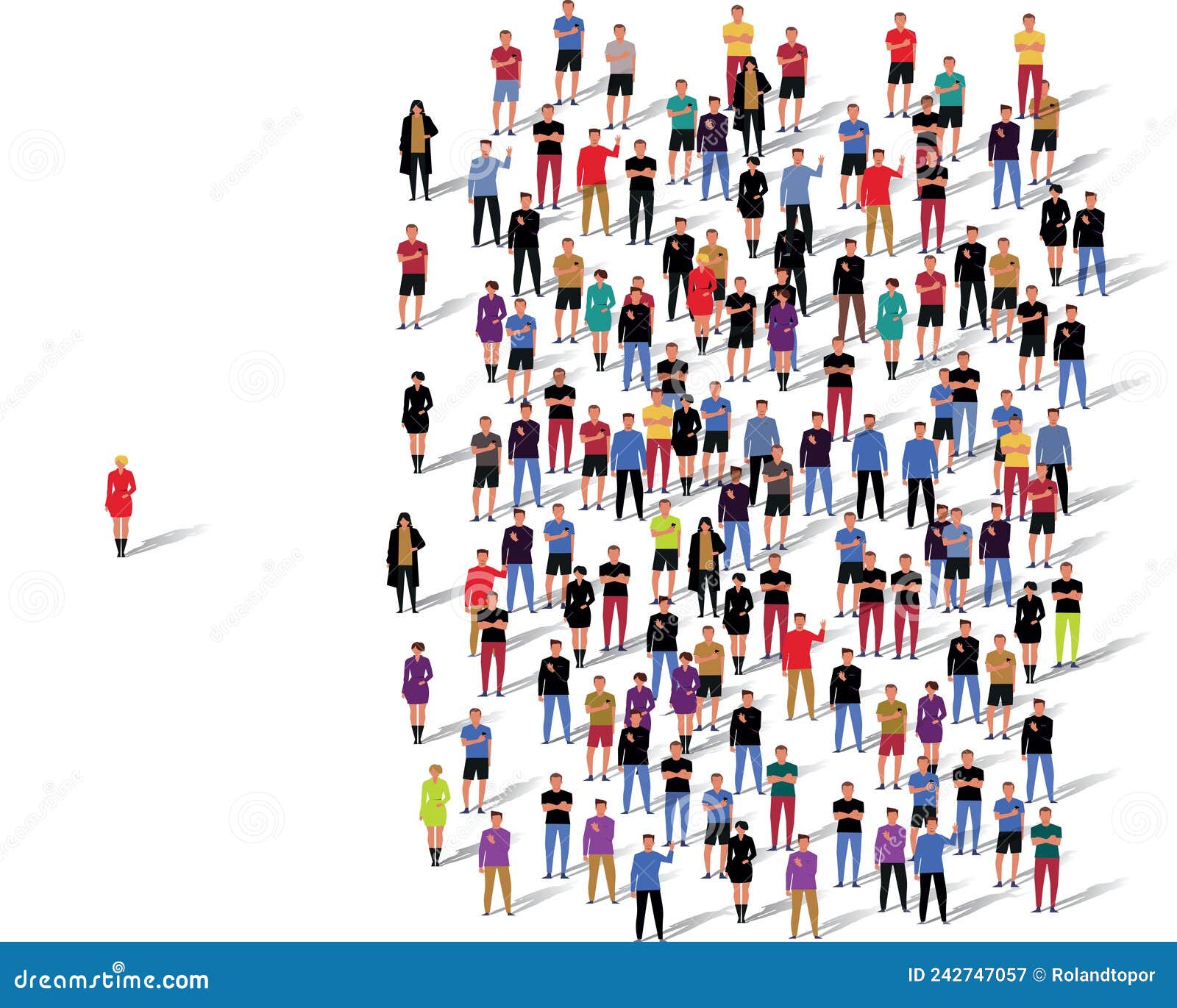 Group of Young People, Vector Graphics Stock Vector - Illustration of ...