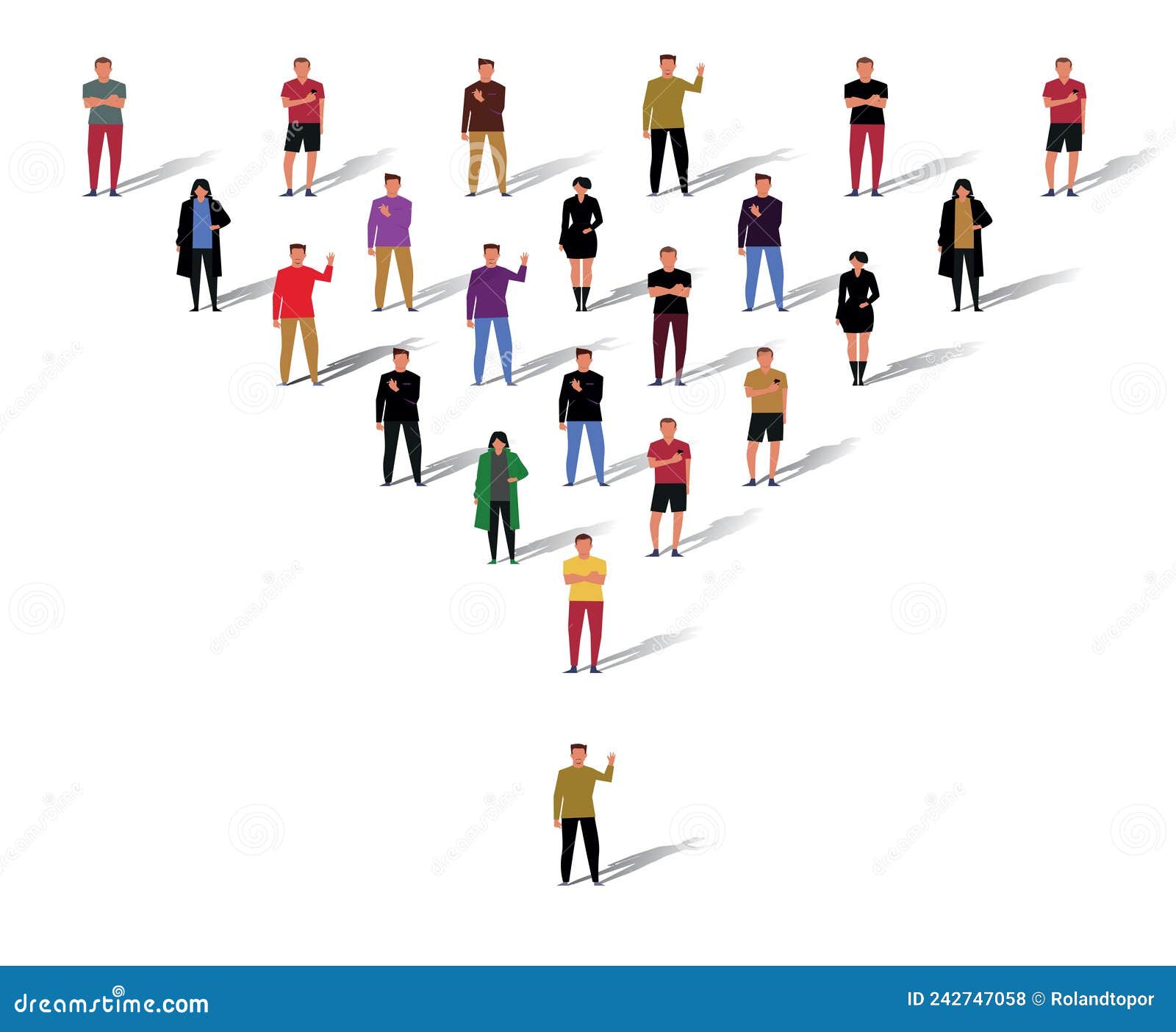 Group of Young People, Vector Graphics Stock Vector - Illustration of ...