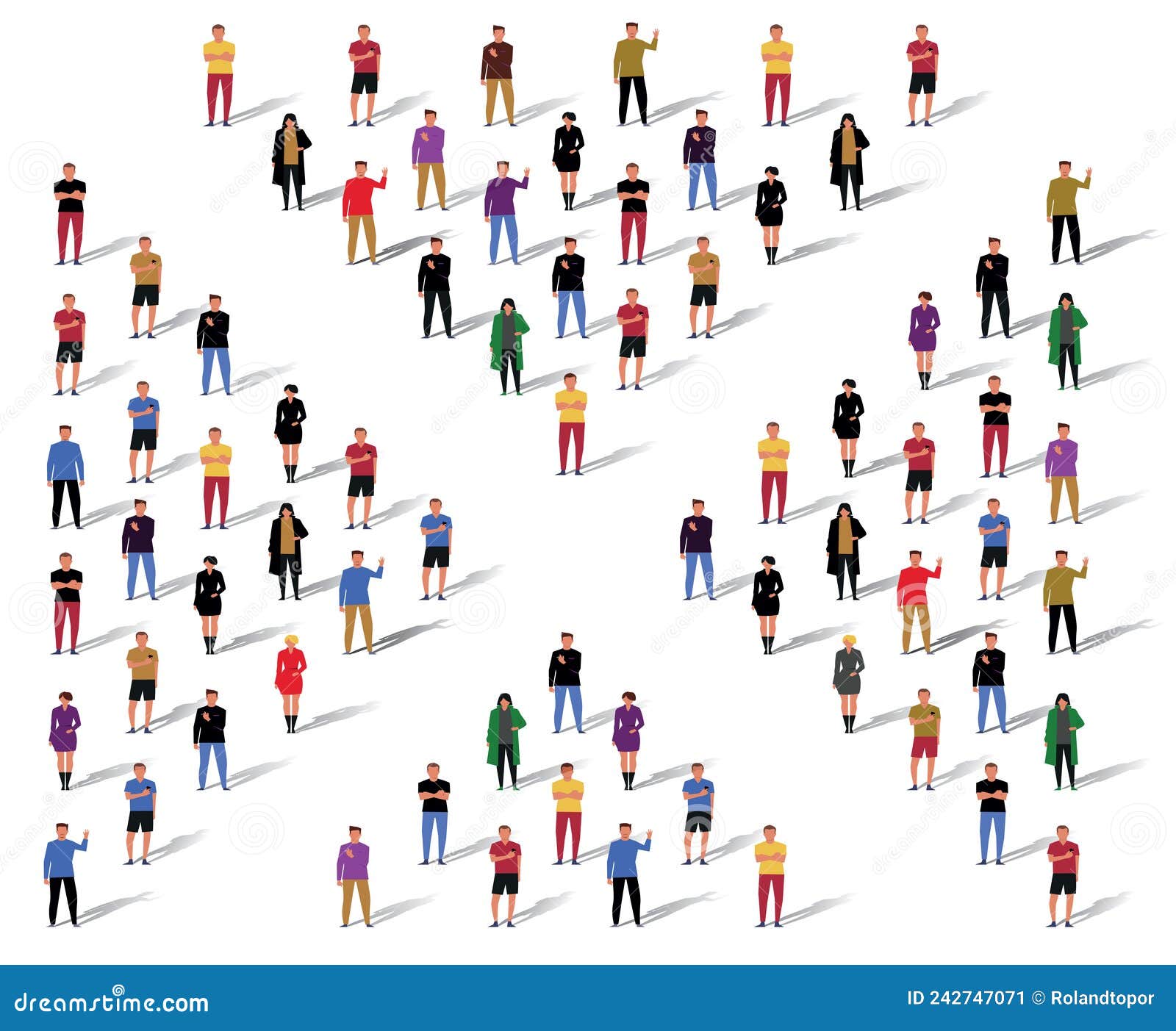 Group of Young People, Vector Graphics Stock Vector - Illustration of ...