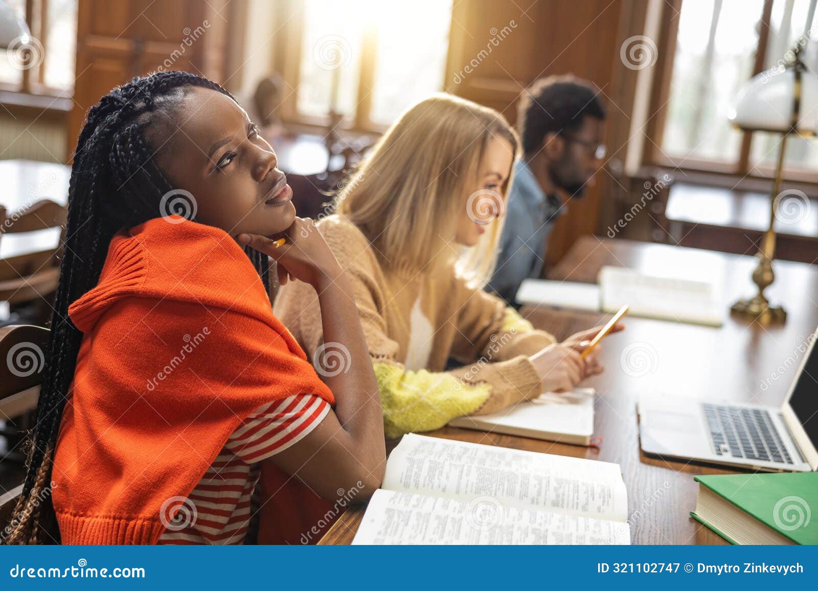 Group of Young People Working on the Project Together and Looking ...