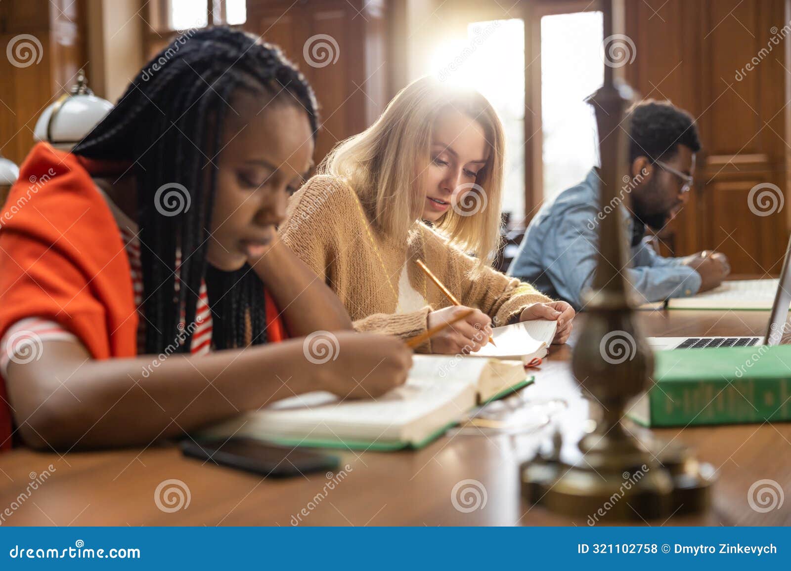 Group of Young People Working on the Project Together and Looking ...