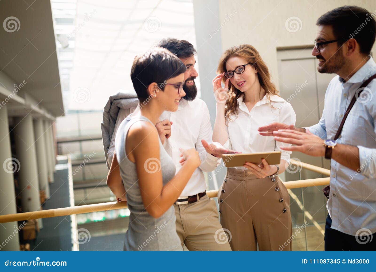Group of Young Perspective Businesspeople Having Discussion Stock Image ... Group of Young Perspective Businesspeople Having Discussion Stock Image ...