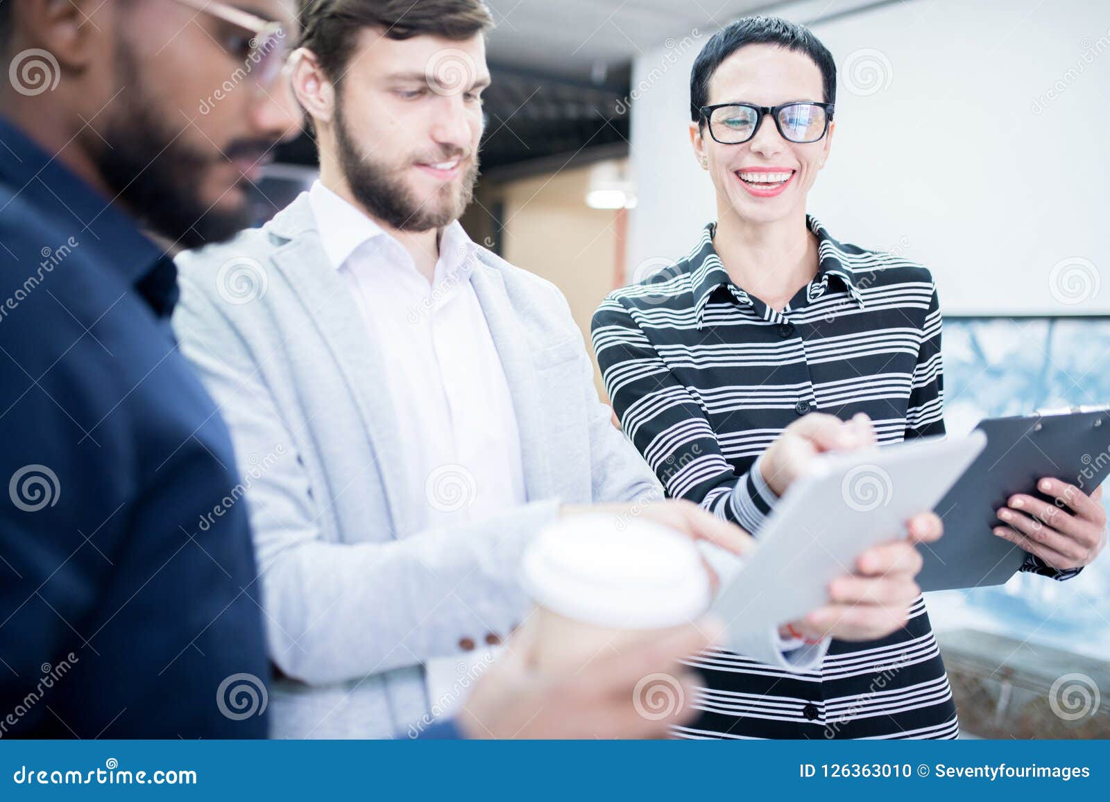 People using tablet pc stock photo. Image of looking - 126363010