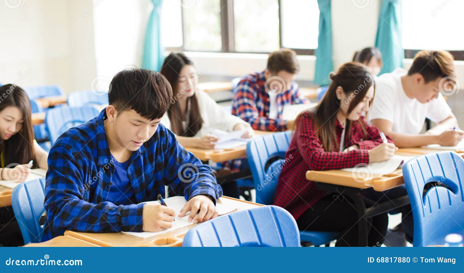 Group of Young Students in the Classroom Stock Photo - Image of ...