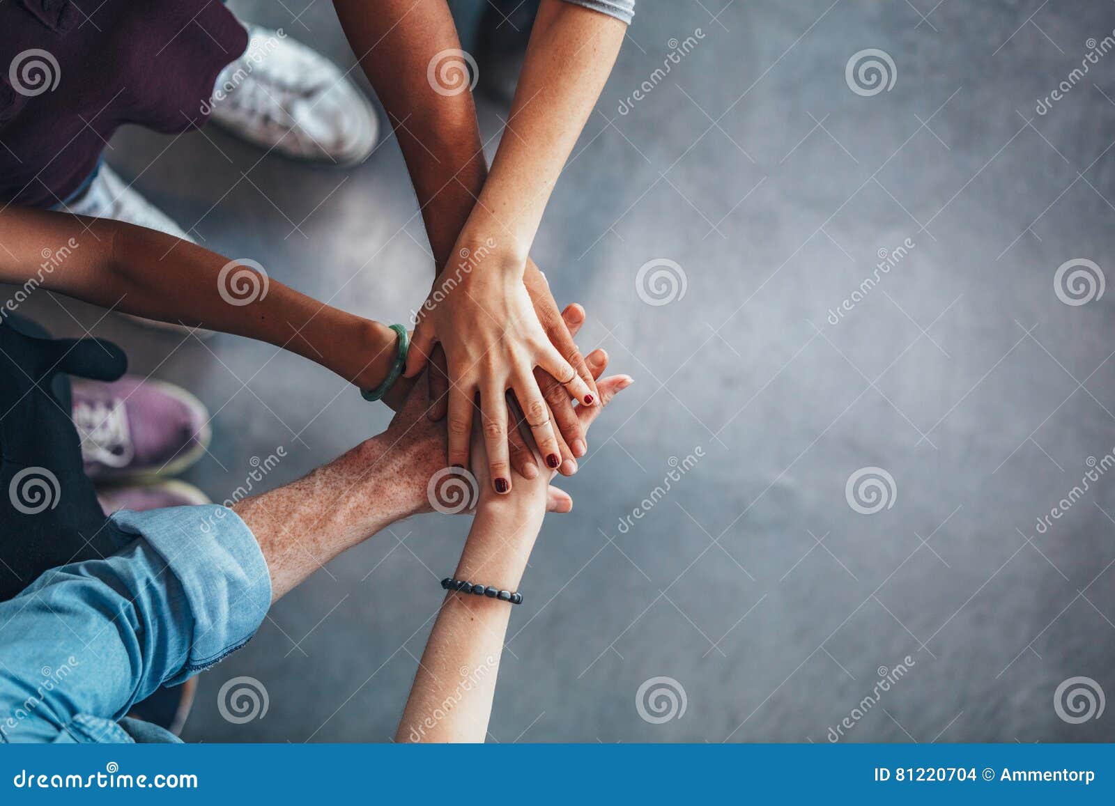 Group of Young Students Showing Unity Stock Photo - Image of student ...