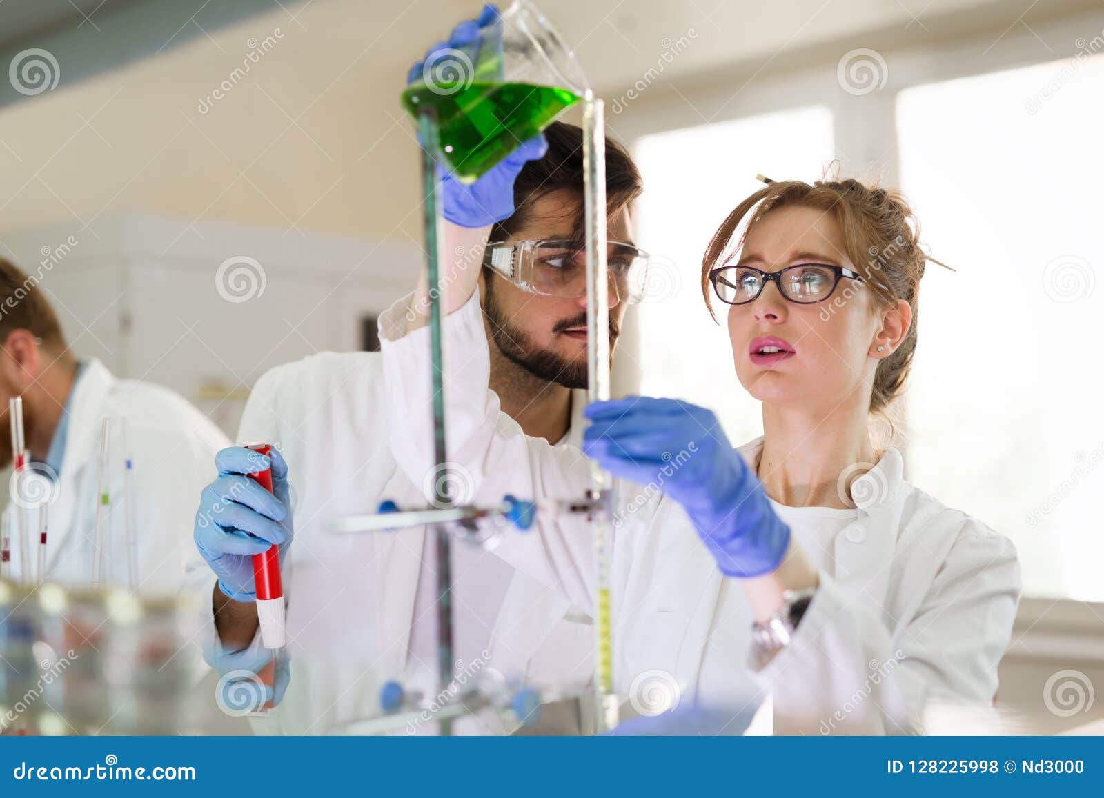 Group of Students Working at the Laboratory Stock Photo - Image of ...