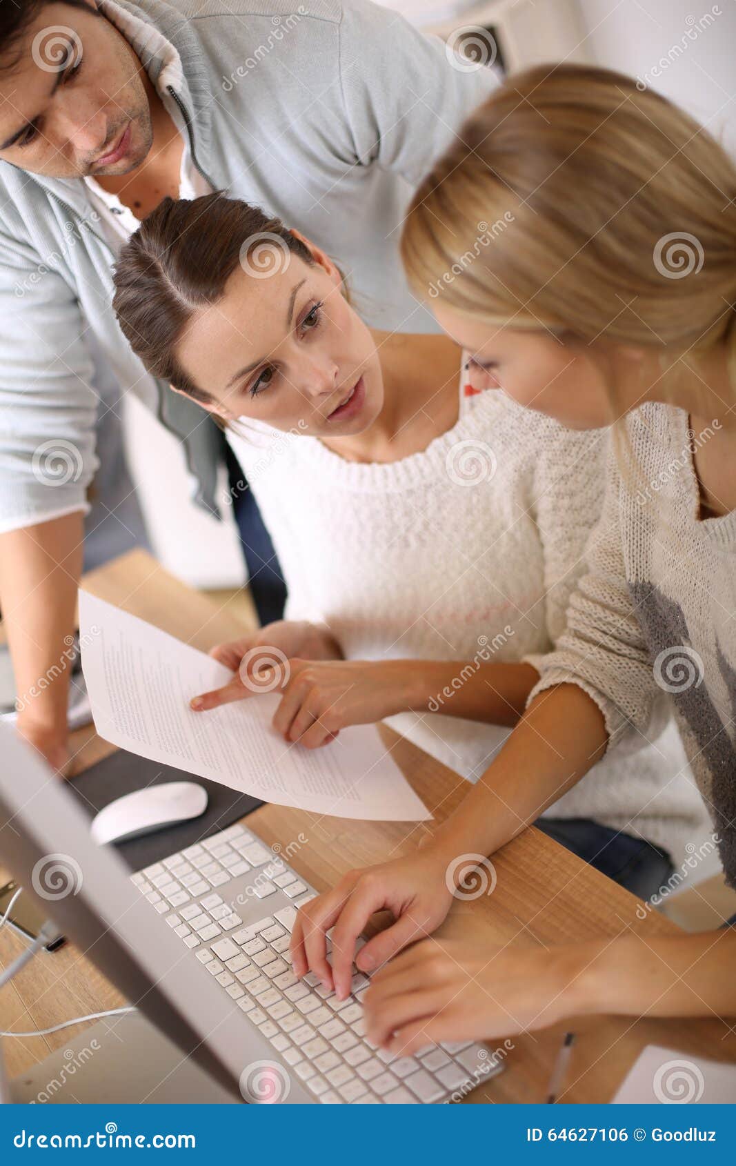 Group of Young Students Working Together Stock Photo - Image of design ...