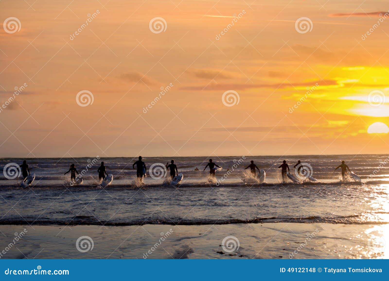 Group of Young Surfers on the Beach, Surfing Stock Photo - Image of ...